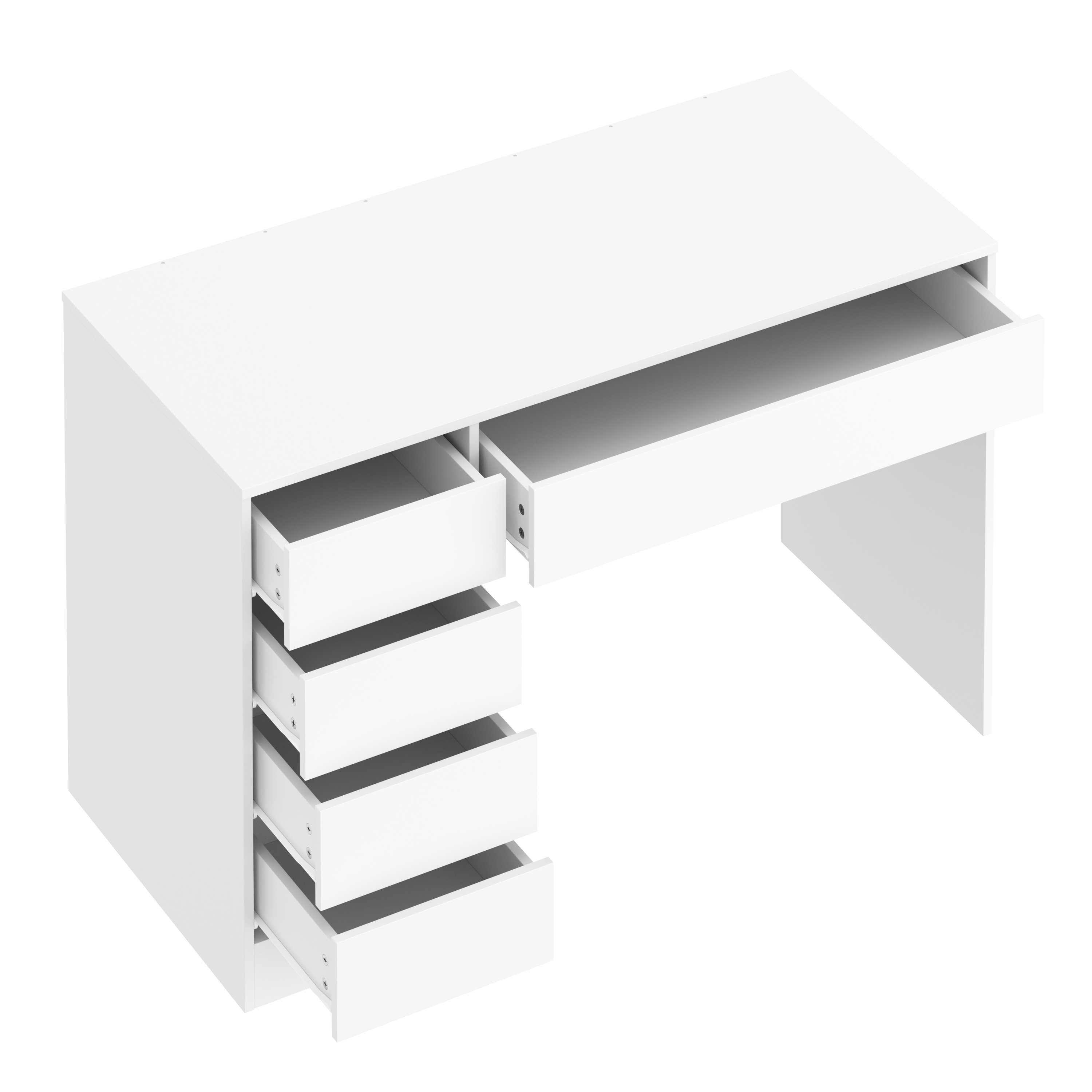 Schreibtisch RIGEL mit Schubladen 120 x 55 x 75 cm weiss | GONSER.CH