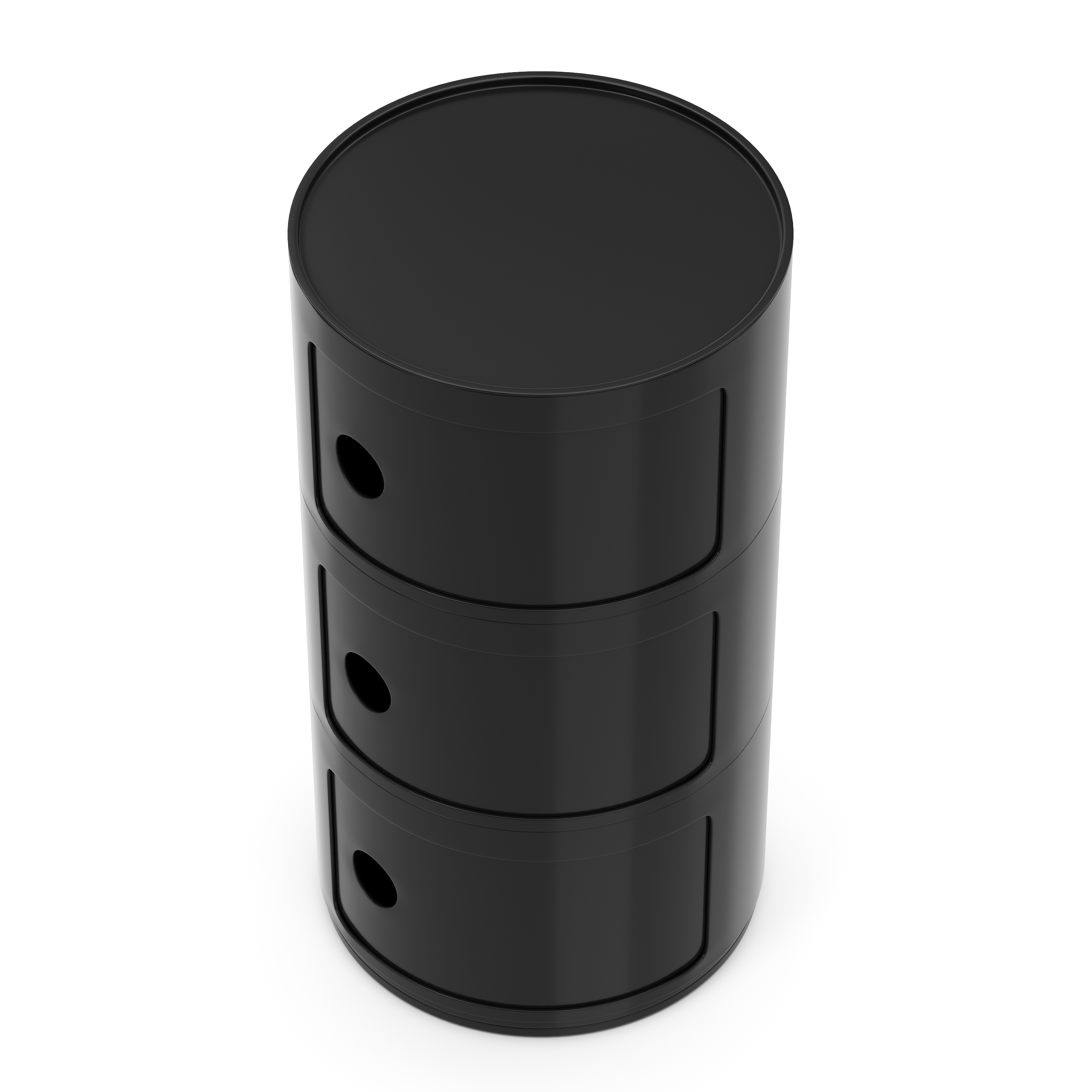 Beistelltisch VLADIK rund mit Stauraum 32 x 58 cm schwarz | GONSER.CH