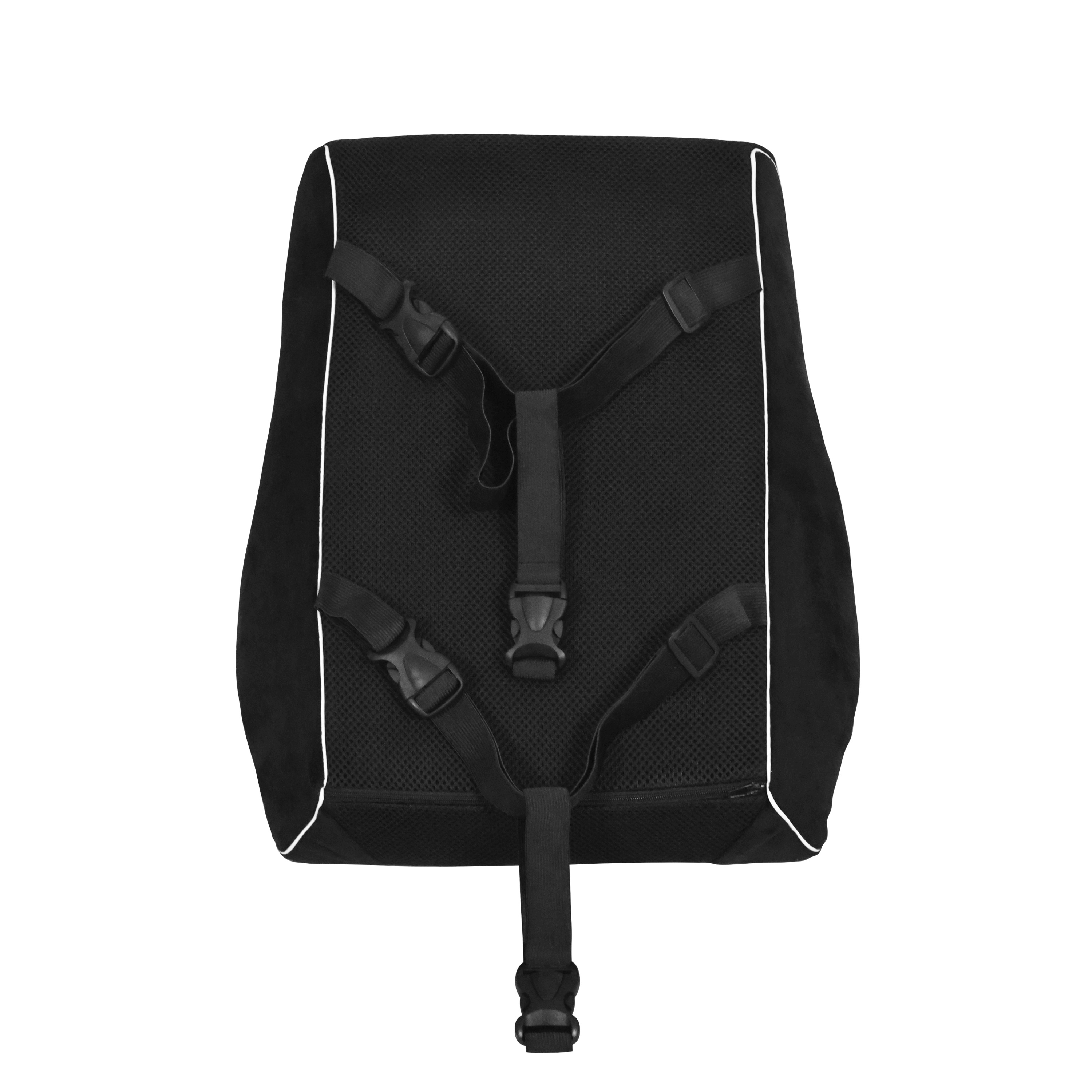 Orthopädisches Rückenkissen Samt 45 x 39 cm schwarz | GONSER.CH