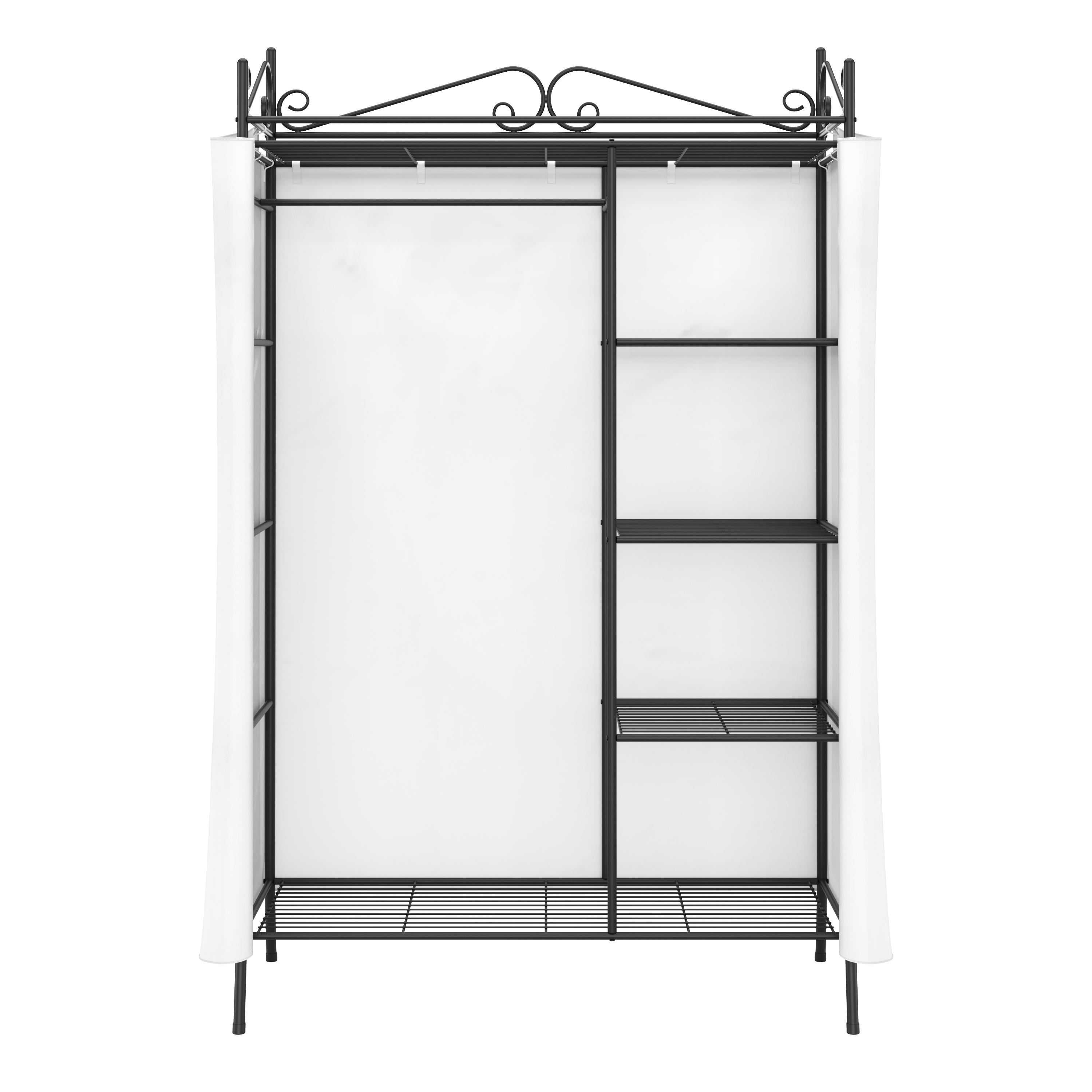 Wardrobe closet 105 x 172 cm black/white | Online Shop Gonser - Sicher ...