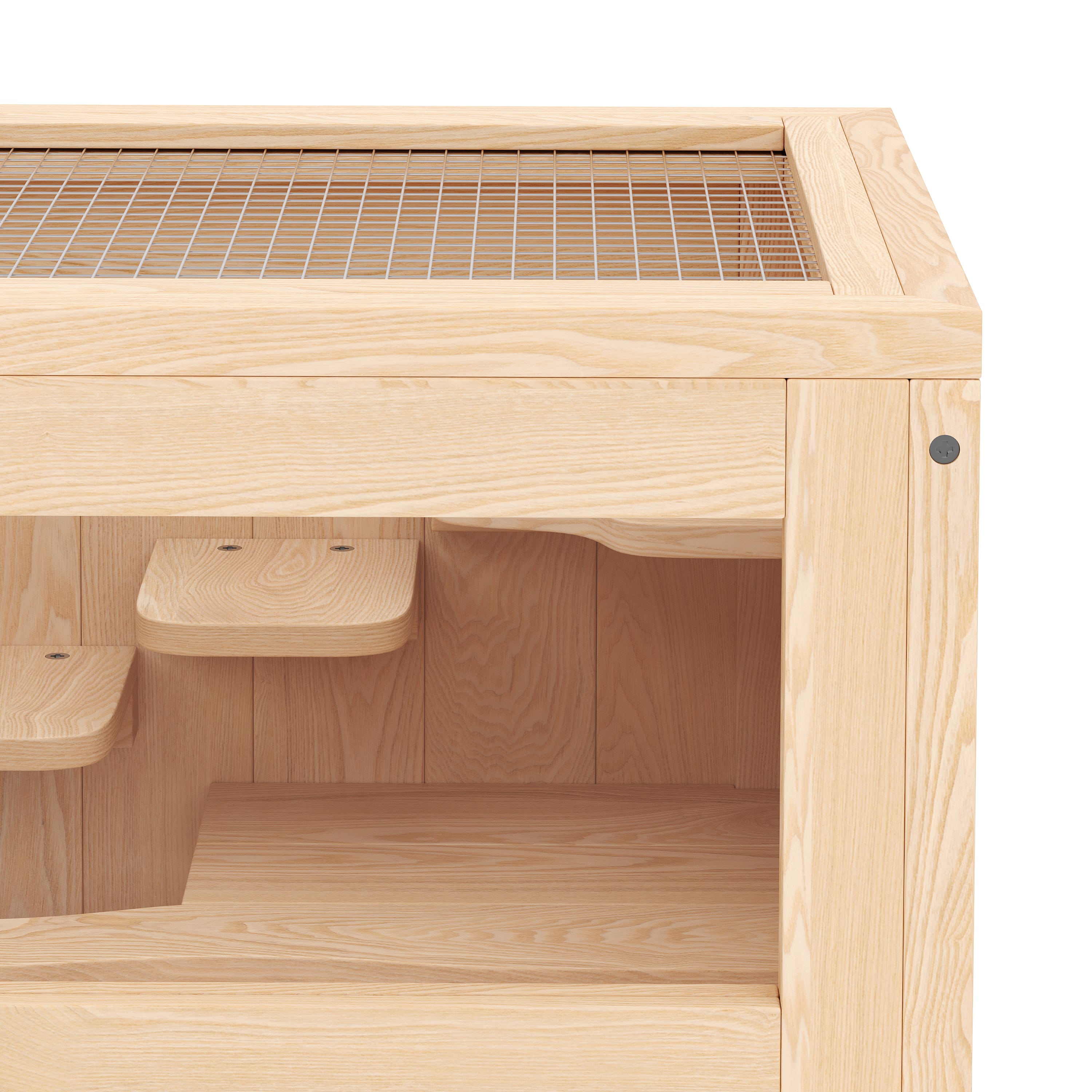 Kleintierkäfig Holz 60 x 35 x 42 cm natur | GONSER.CH