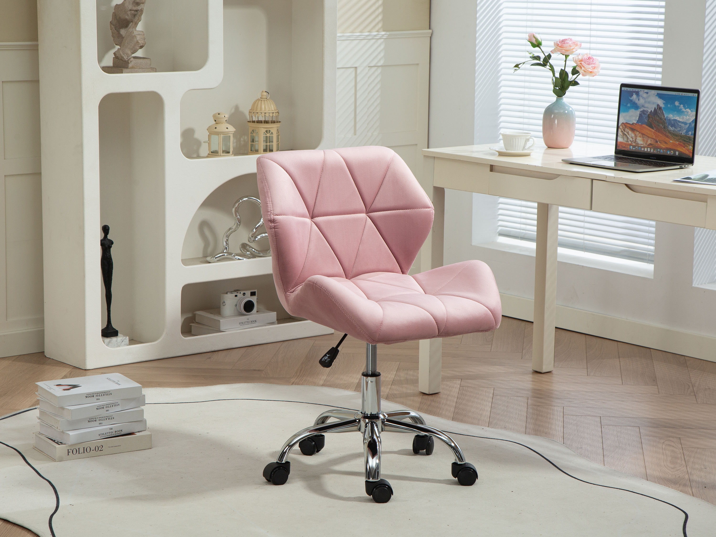 Chaise de bureau velours HEXAGON vieux rose | Gonser.ch | Magasin en ...