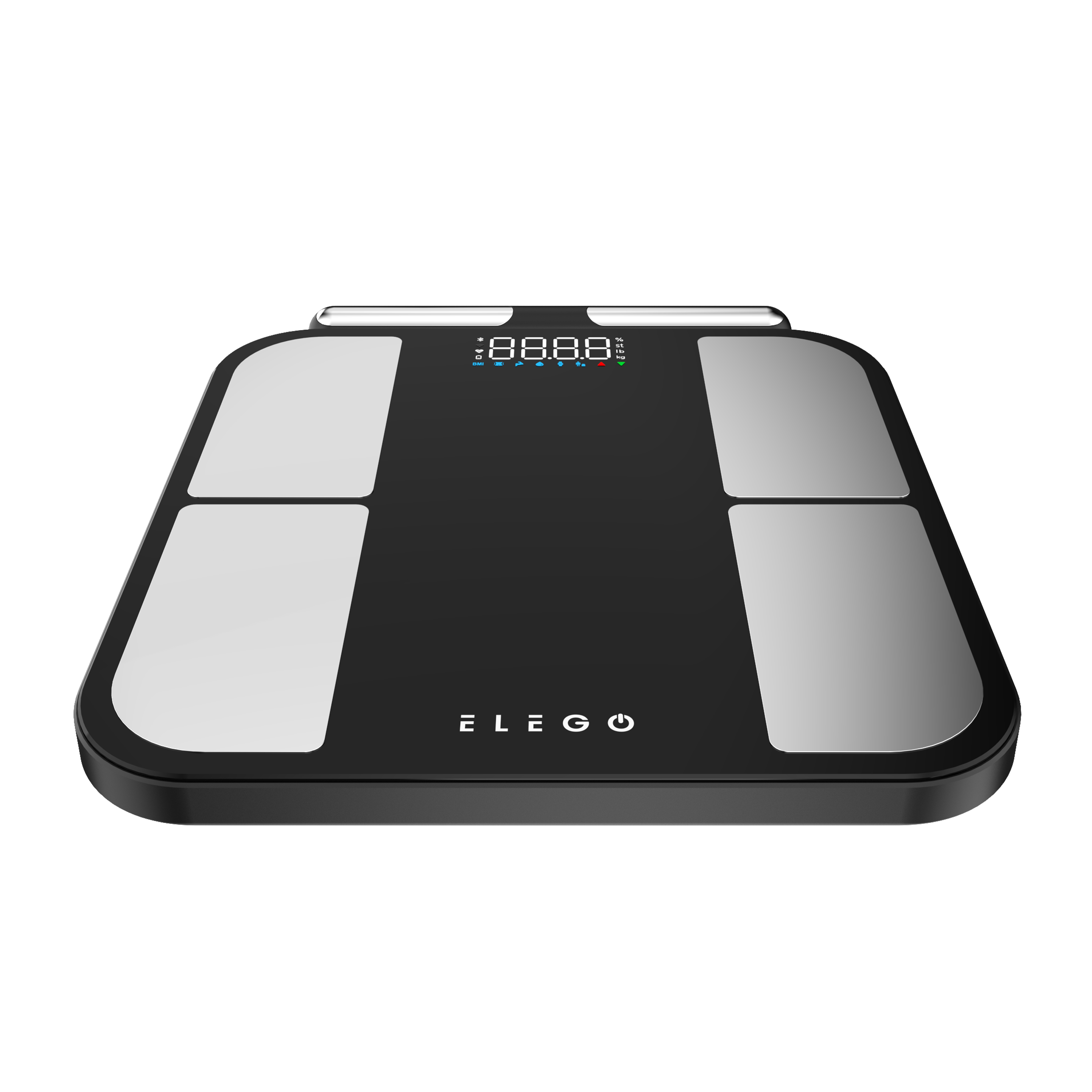 Personal scale body fat scale 30 x 30 cm black | Online Shop Gonser ...