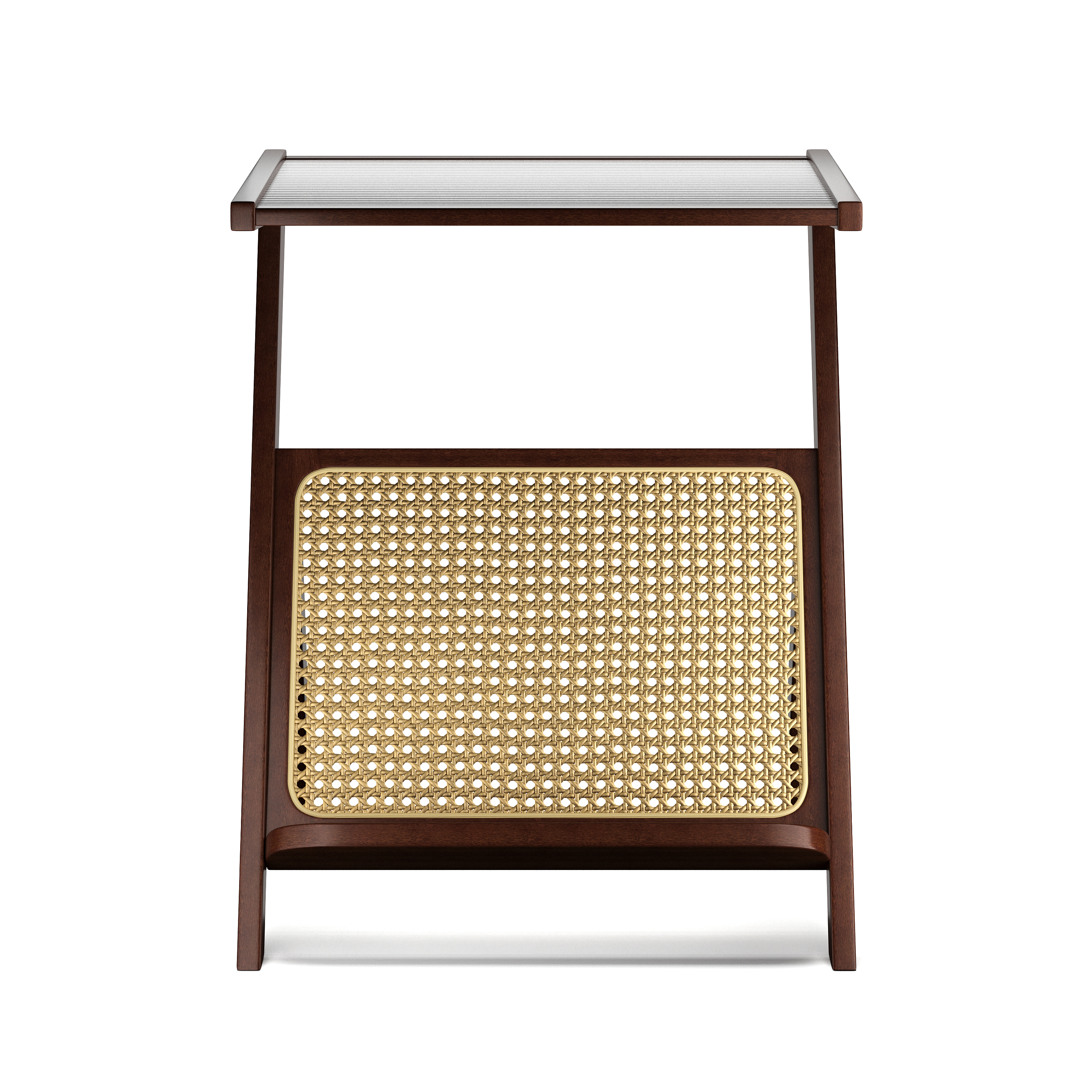 Table de chevet en verre ORVO 45 x 35 x 56 cm marron | Gonser.ch ...