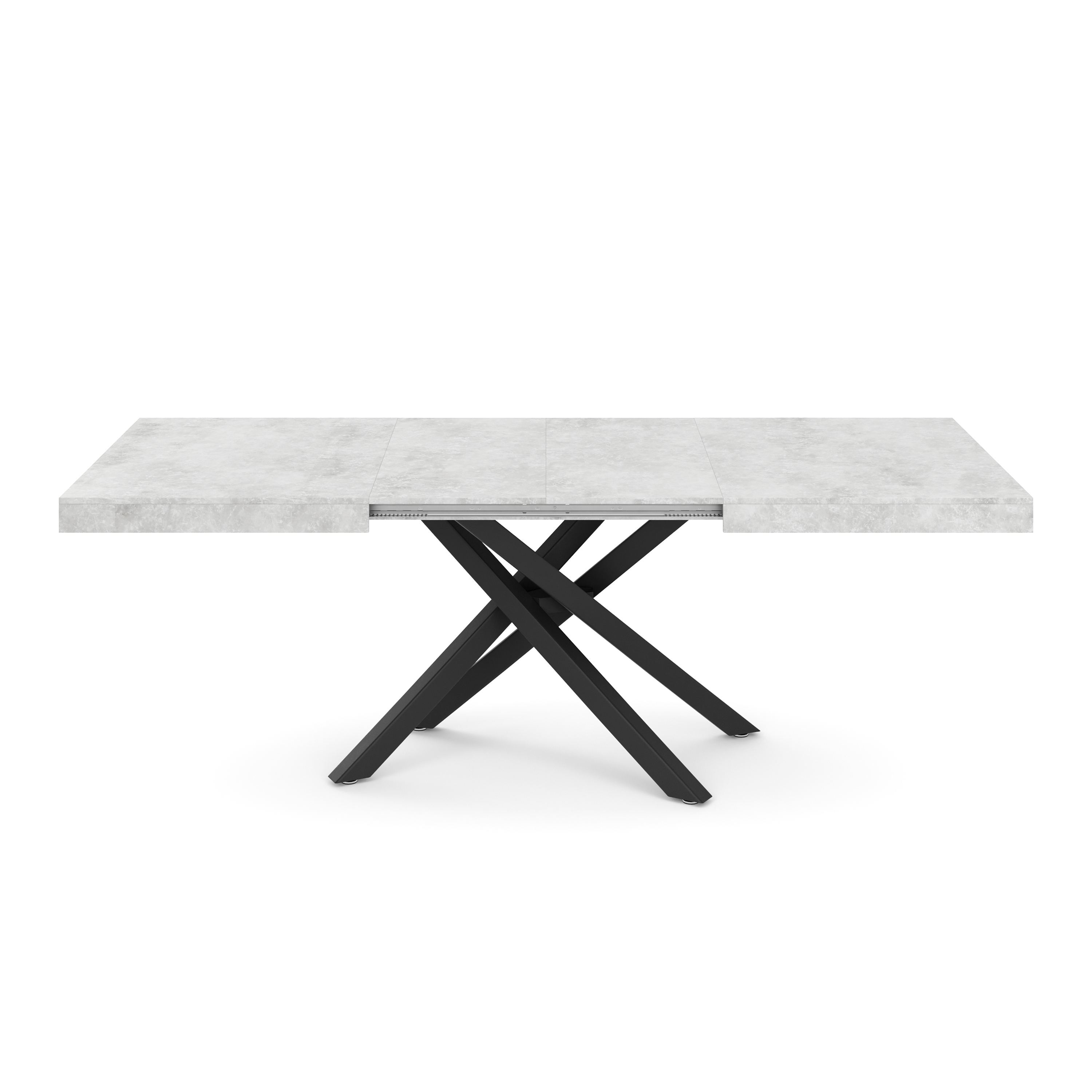 Dining table extendable LUCIANO 140/220 x 90 cm grey/black | Online ...