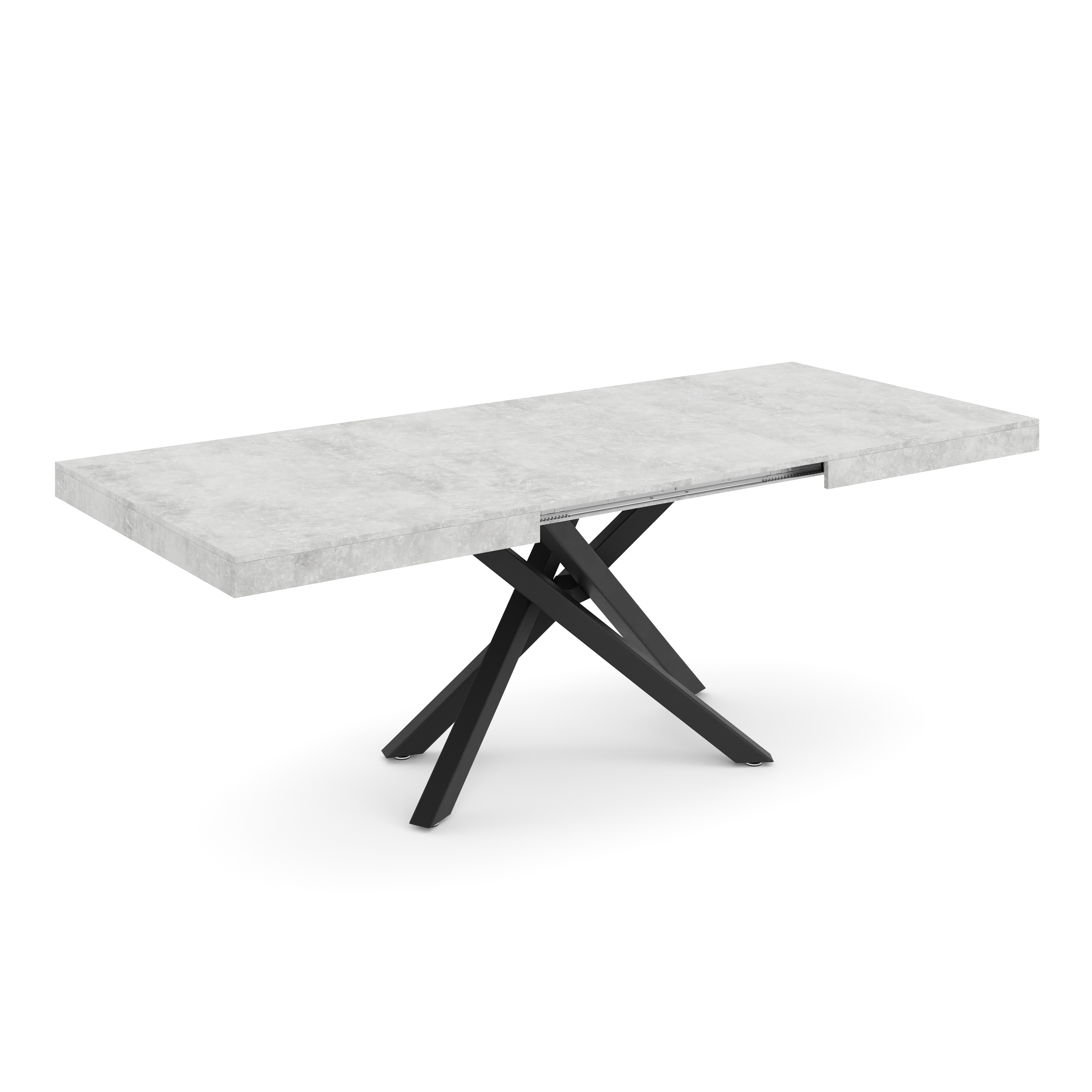 Dining table extendable LUCIANO 140/220 x 90 cm grey/black | Online ...
