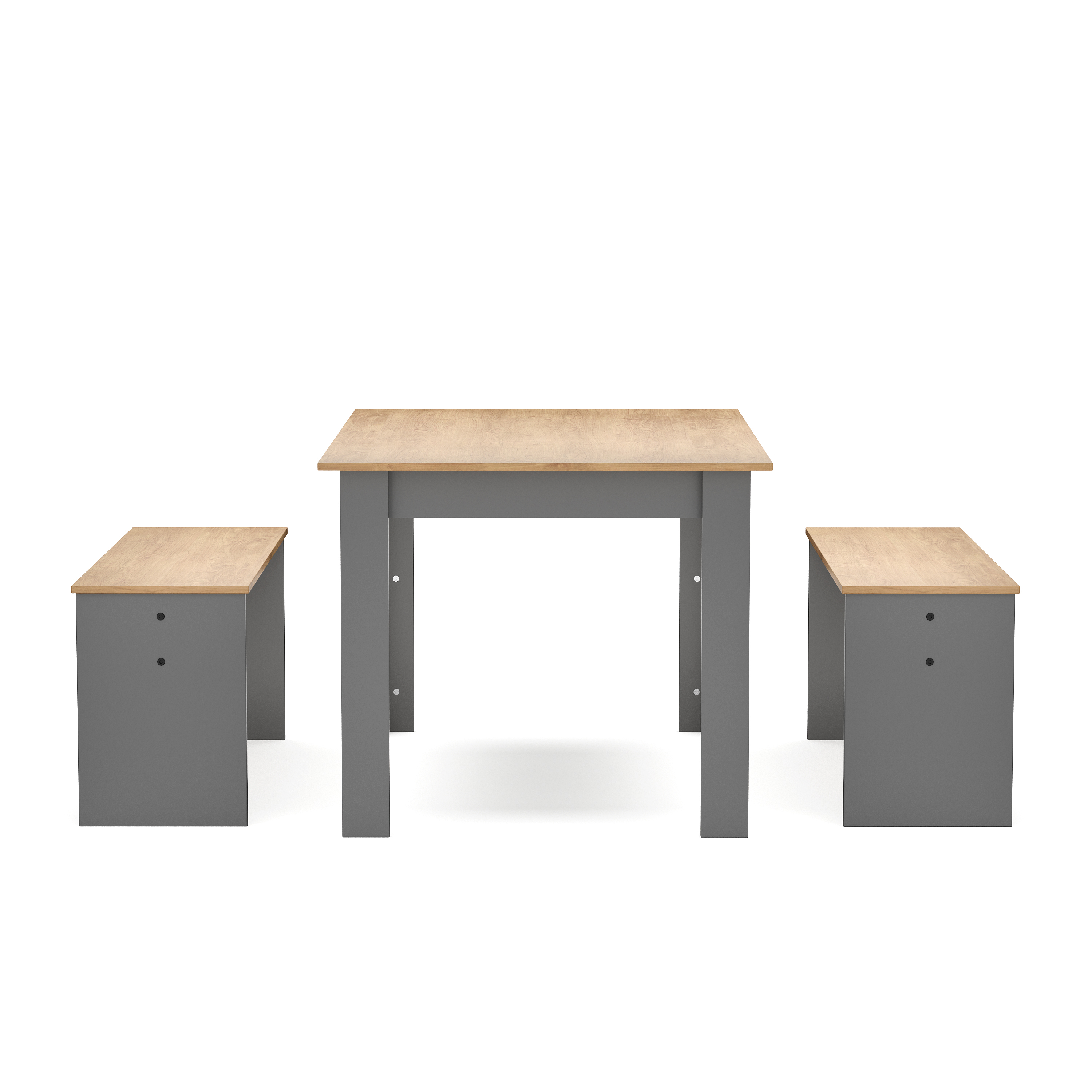 Essgruppe BRENO 3-teilig anthrazit/braun | GONSER.CH