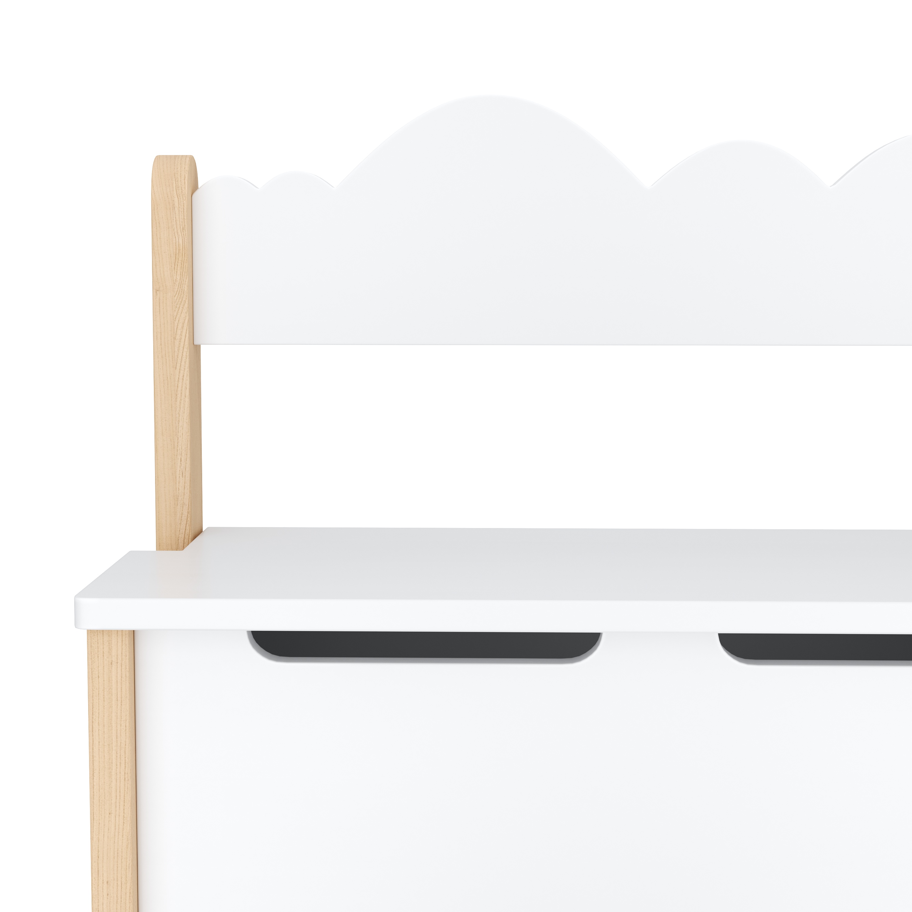 Kindersitzbank mit Stauraum DREAMYCLOUD 60 x 55 cm weiss/natur | GONSER.CH