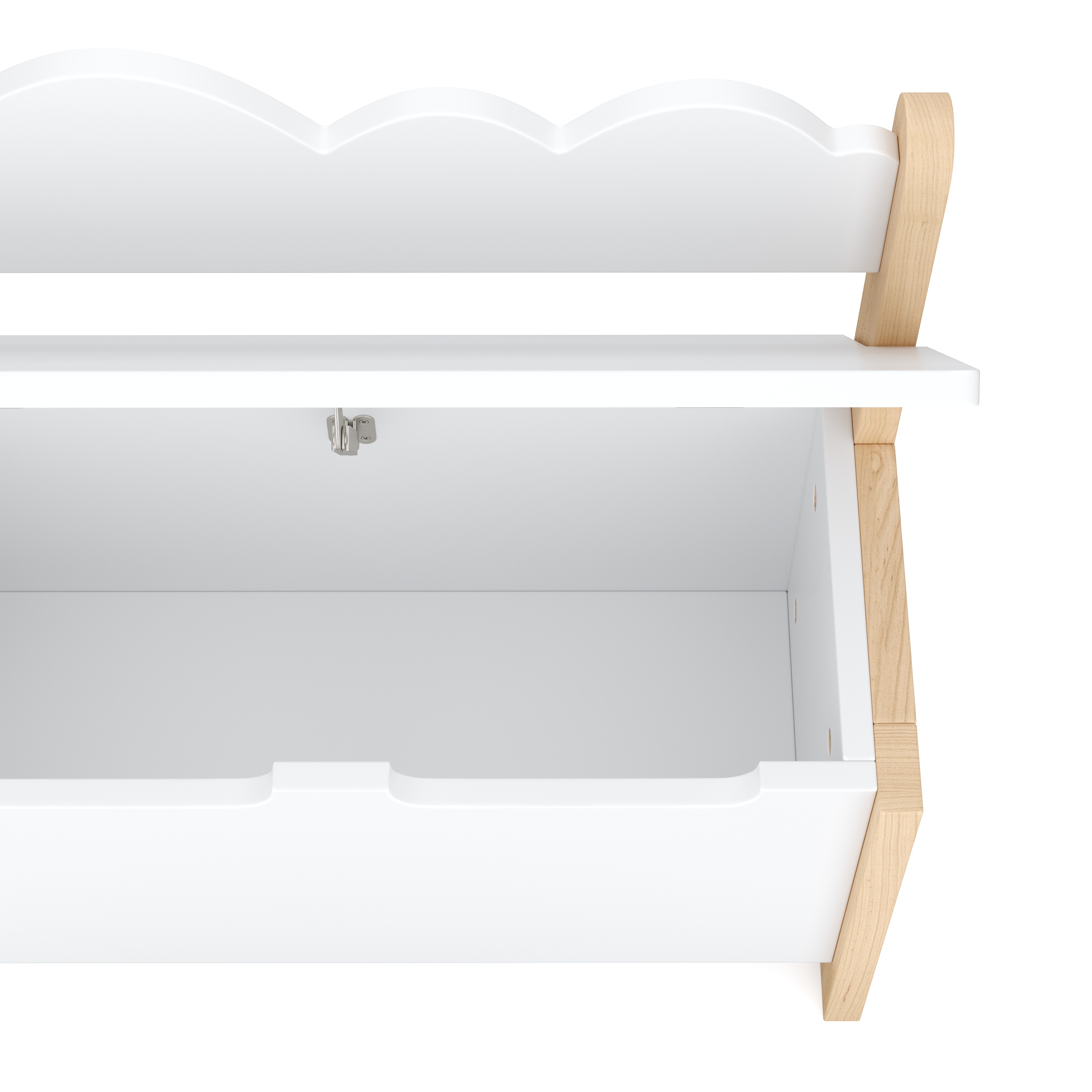 Kindersitzbank mit Stauraum DREAMYCLOUD 60 x 55 cm weiss/natur | GONSER.CH