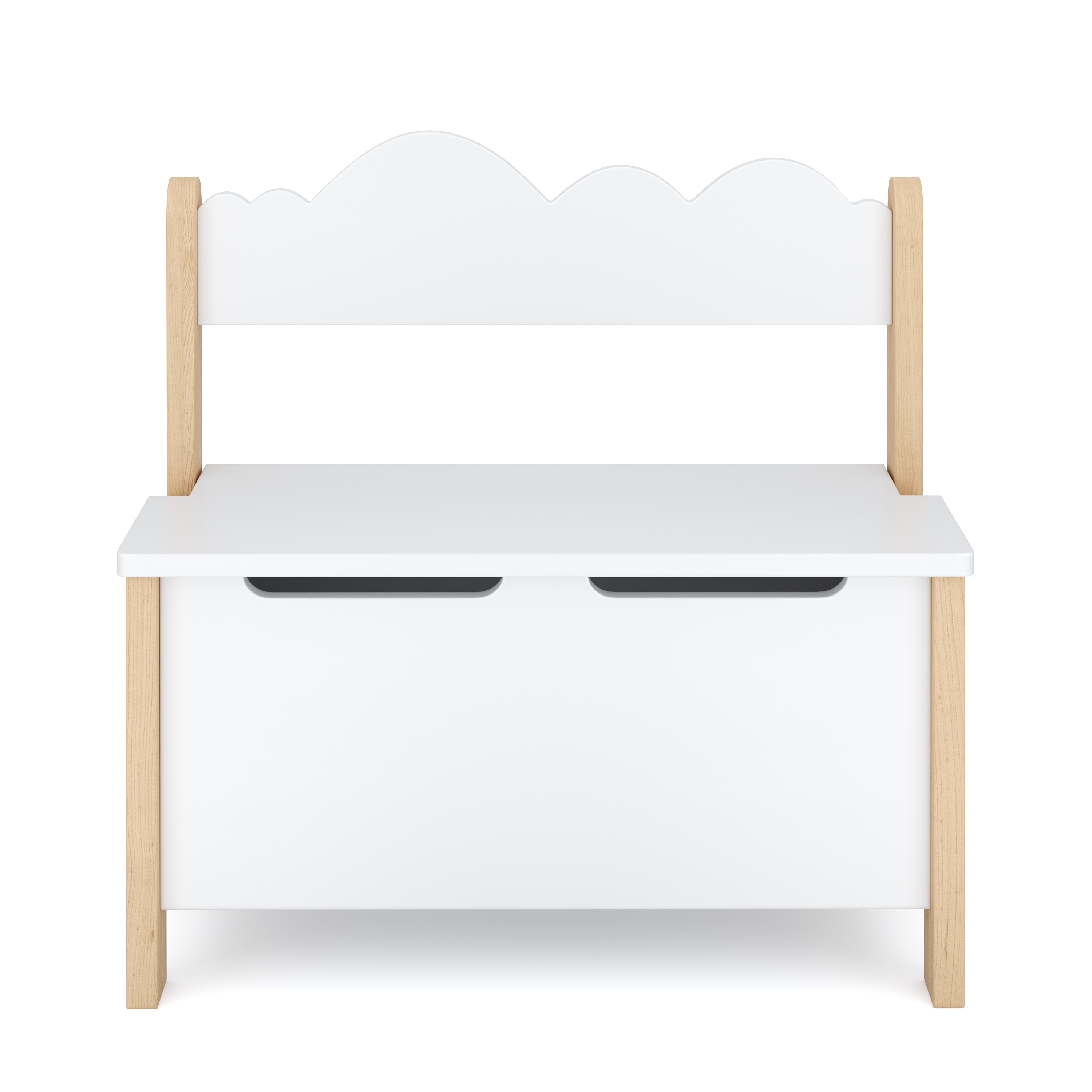 Kindersitzbank mit Stauraum DREAMYCLOUD 60 x 55 cm weiss/natur | GONSER.CH