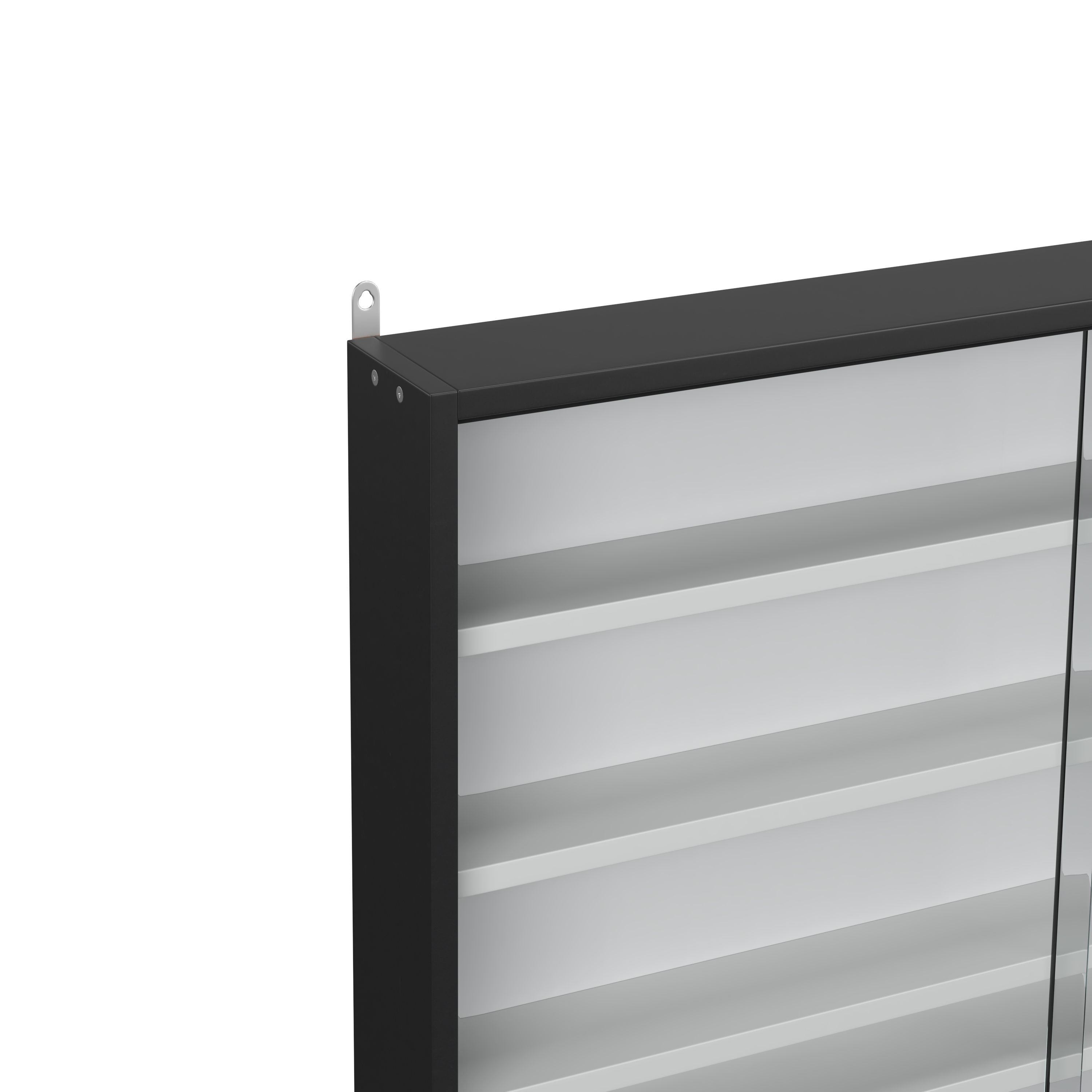 Hängevitrine ELEANOR 80 x 10 x 60 cm schwarz/weiss | GONSER.CH