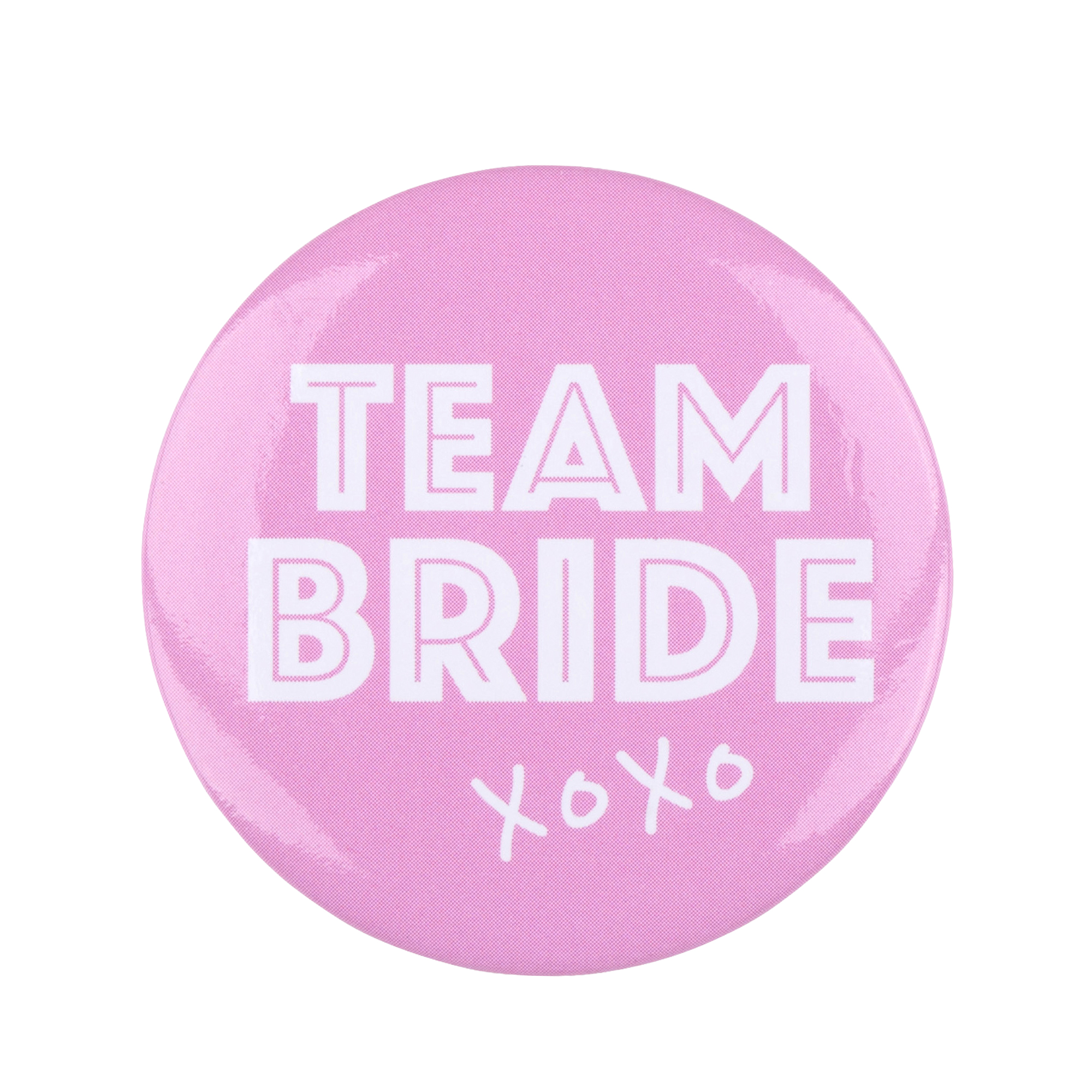 Badge TEAM BRIDE 8er Set pink | GONSER.CH