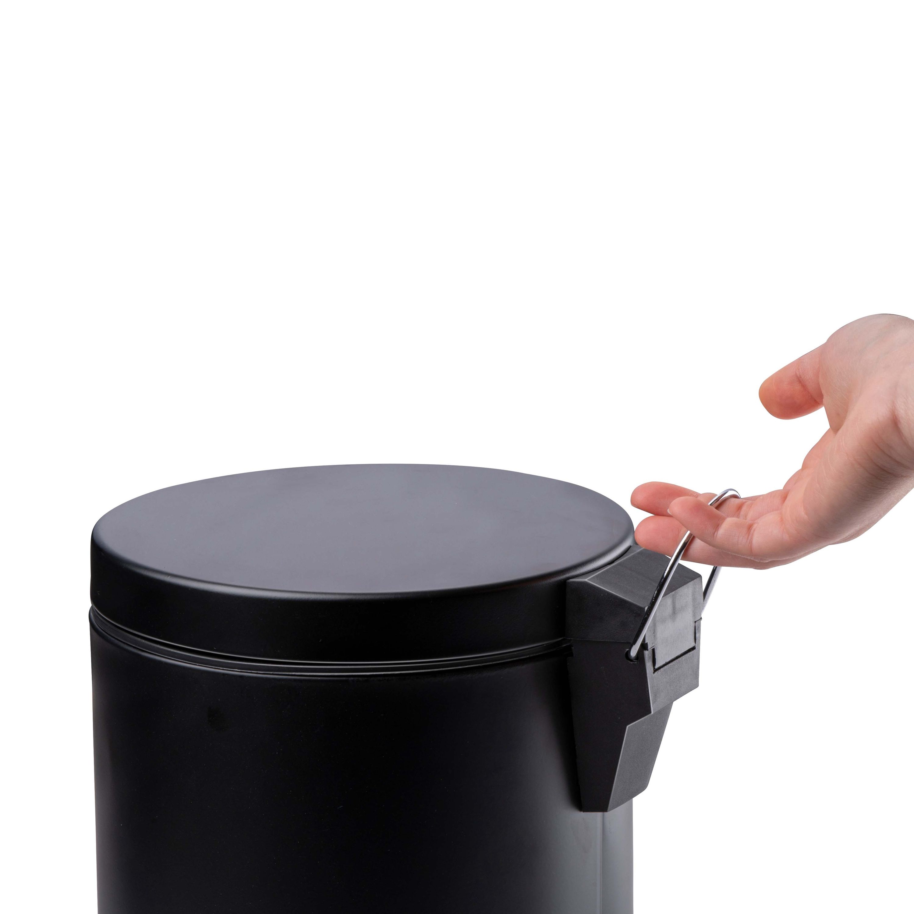 Metal waste bin 5 litre black | Online Shop Gonser - Sicher & Günstig ...