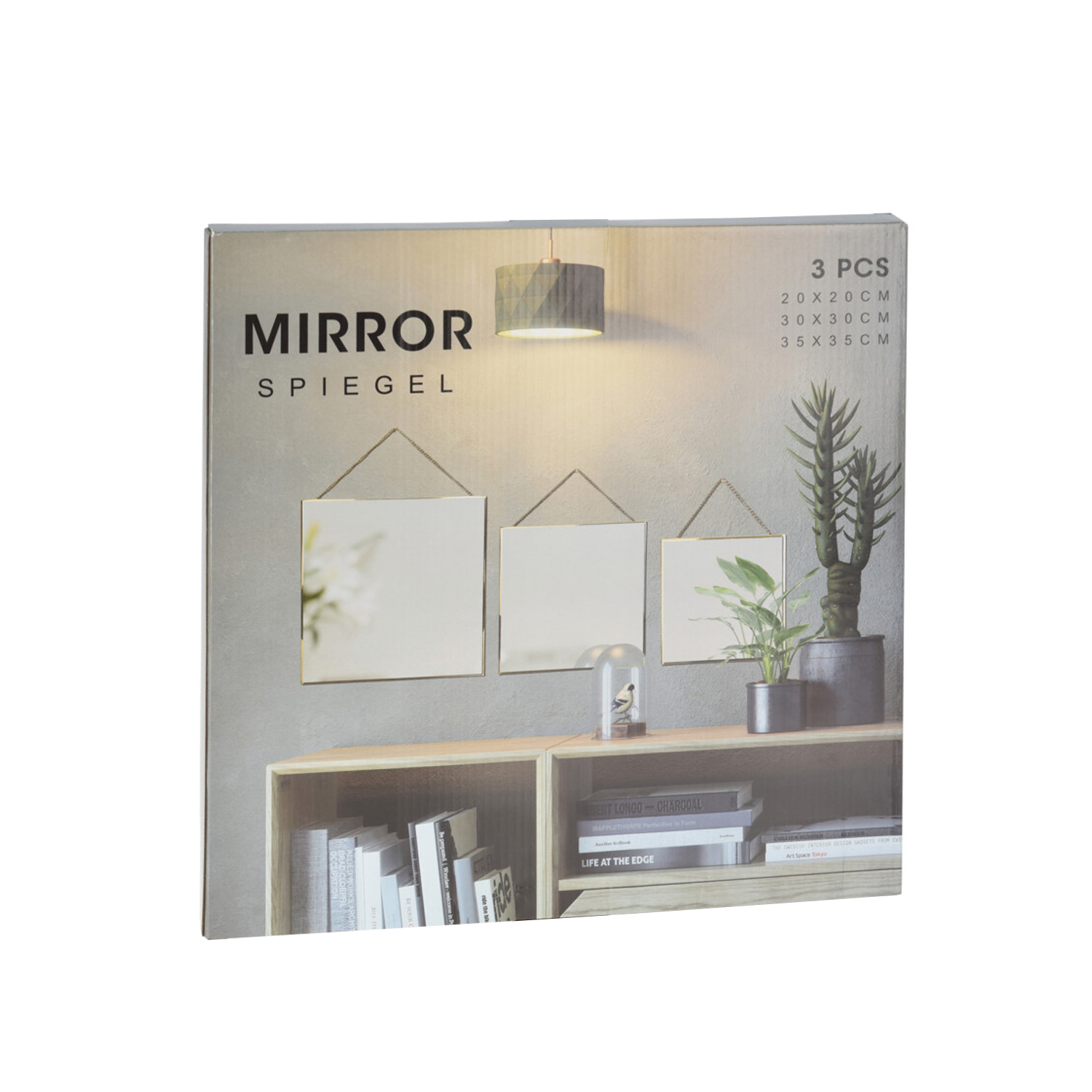 Miroir mural carré 3 pcs or | Gonser.ch | Magasin en ligne pour vos ...