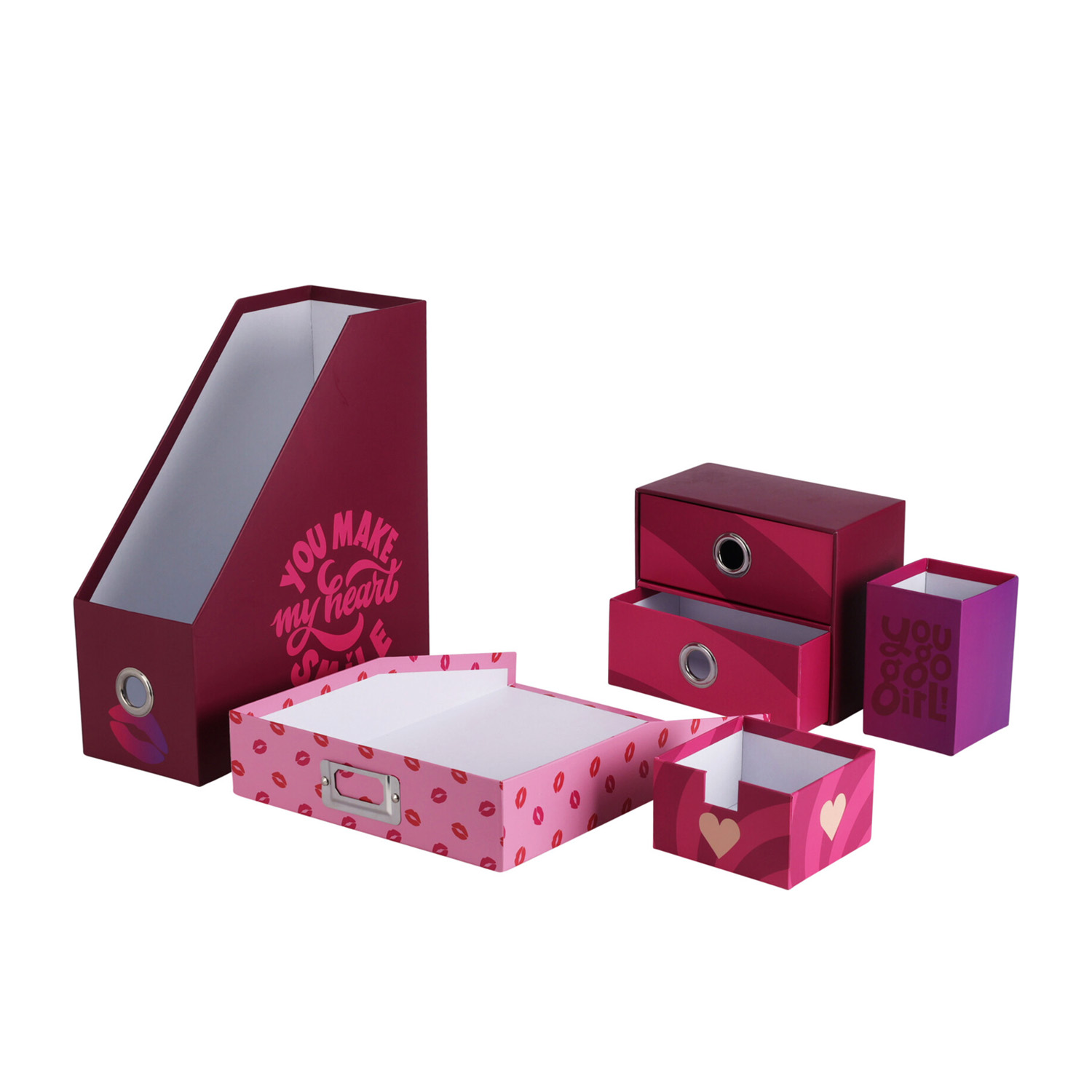 Ensemble d'organisation de bureau 5 pcs rouge | Gonser.ch | Magasin en ...