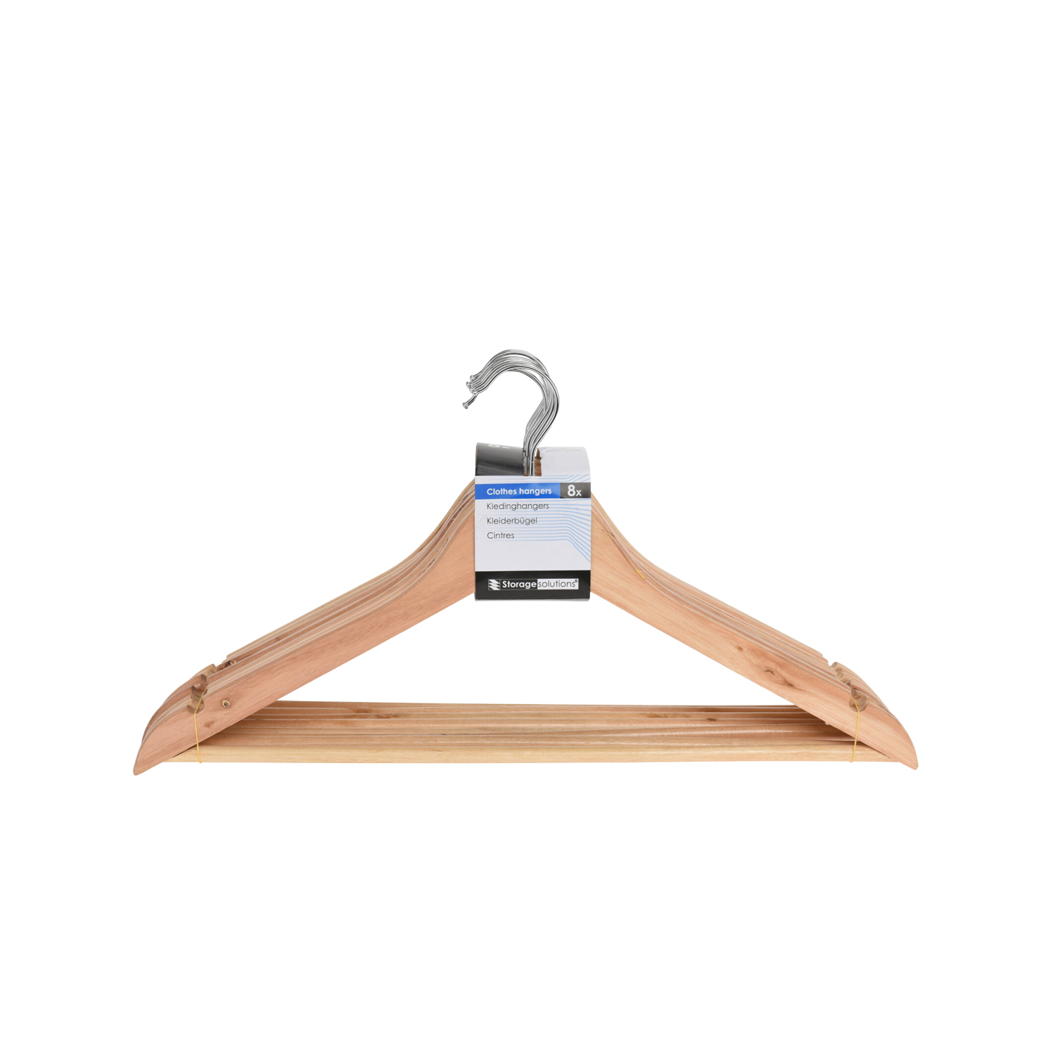 Coat hanger wood natural 8 pcs | Online Shop Gonser - Sicher & Günstig ...