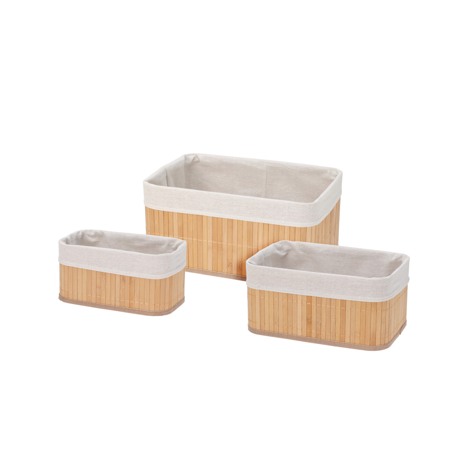 Panier de rangement en bambou 3 pcs naturel/beige | Gonser.ch | Magasin ...