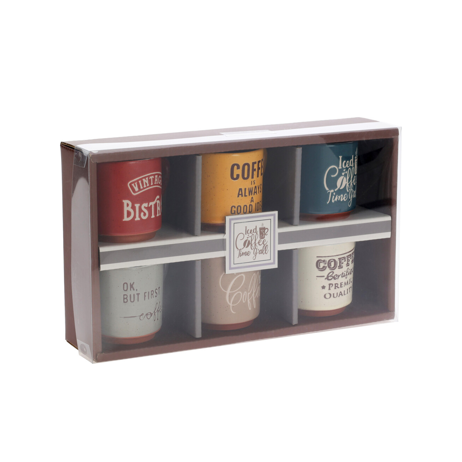 Ensemble de tasses rétro en faïence 120 ml 6 pcs | Gonser.ch | Magasin ...