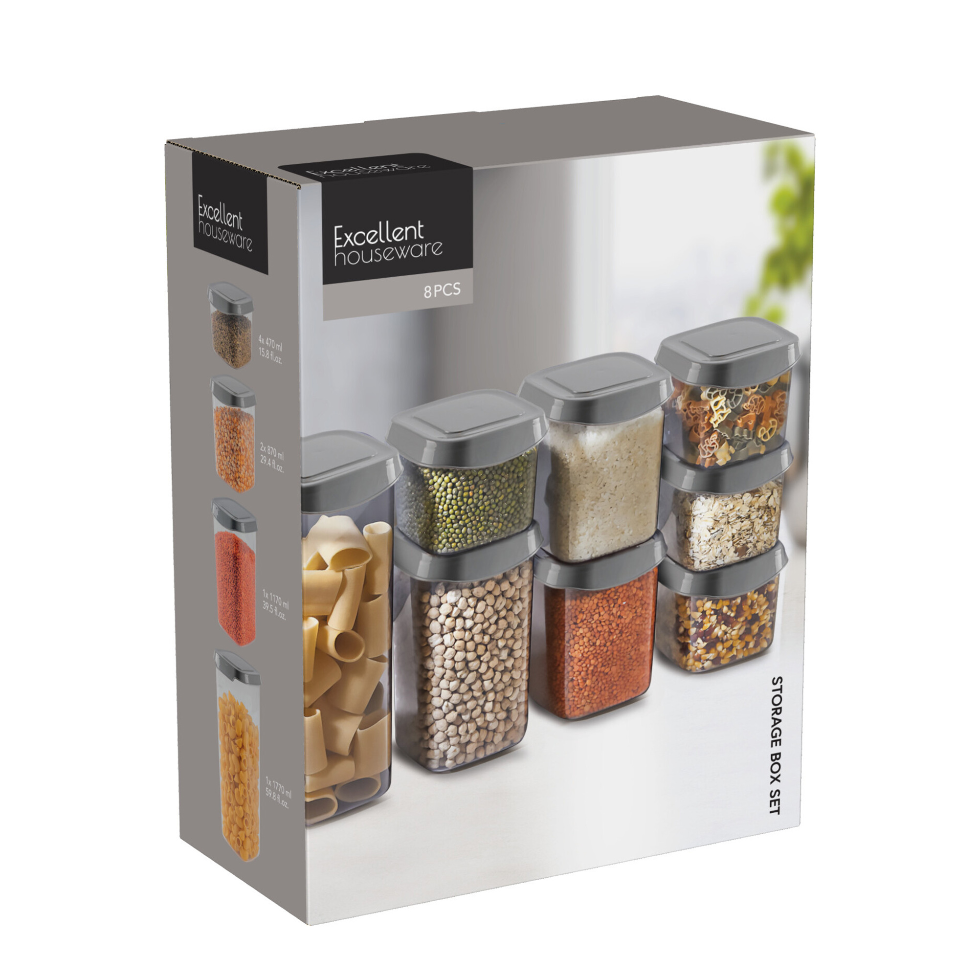 Set de boîtes à provisions 8 pcs | Gonser.ch | Magasin en ligne pour ...