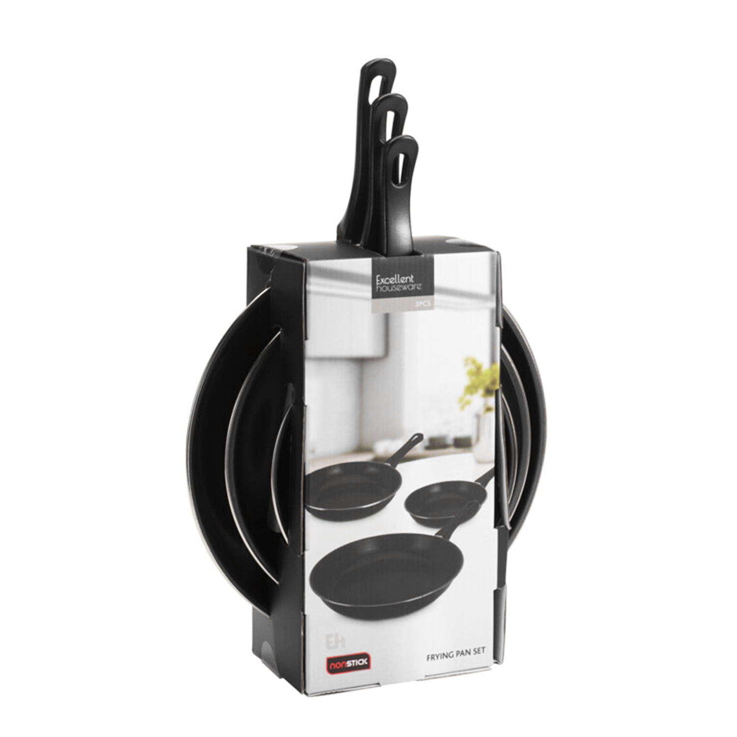 Ensemble de poêles à frire en acier au carbone 3 pcs noir | Gonser.ch ...