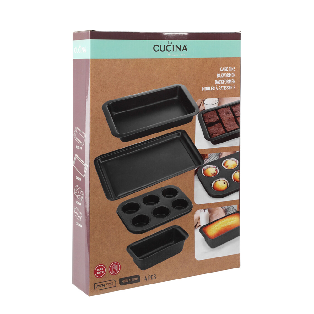 Ensemble de moules à pâtisserie 4 pcs noir | Gonser.ch | Magasin en ...