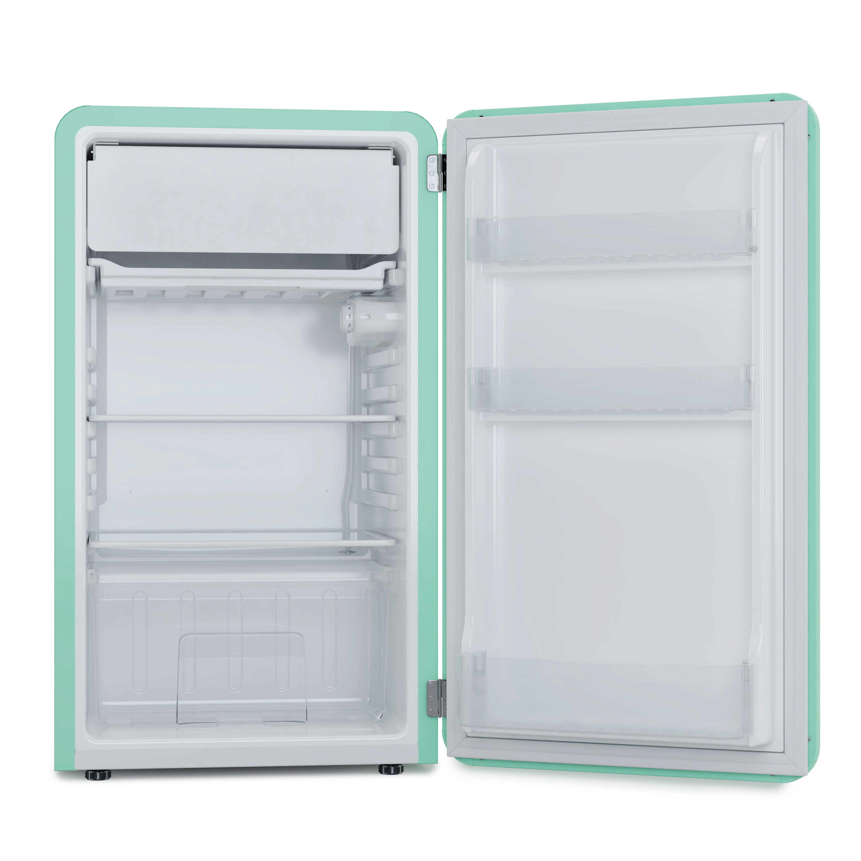 Kühlschrank mit Gefrierfach Retro 90L mint | GONSER.CH