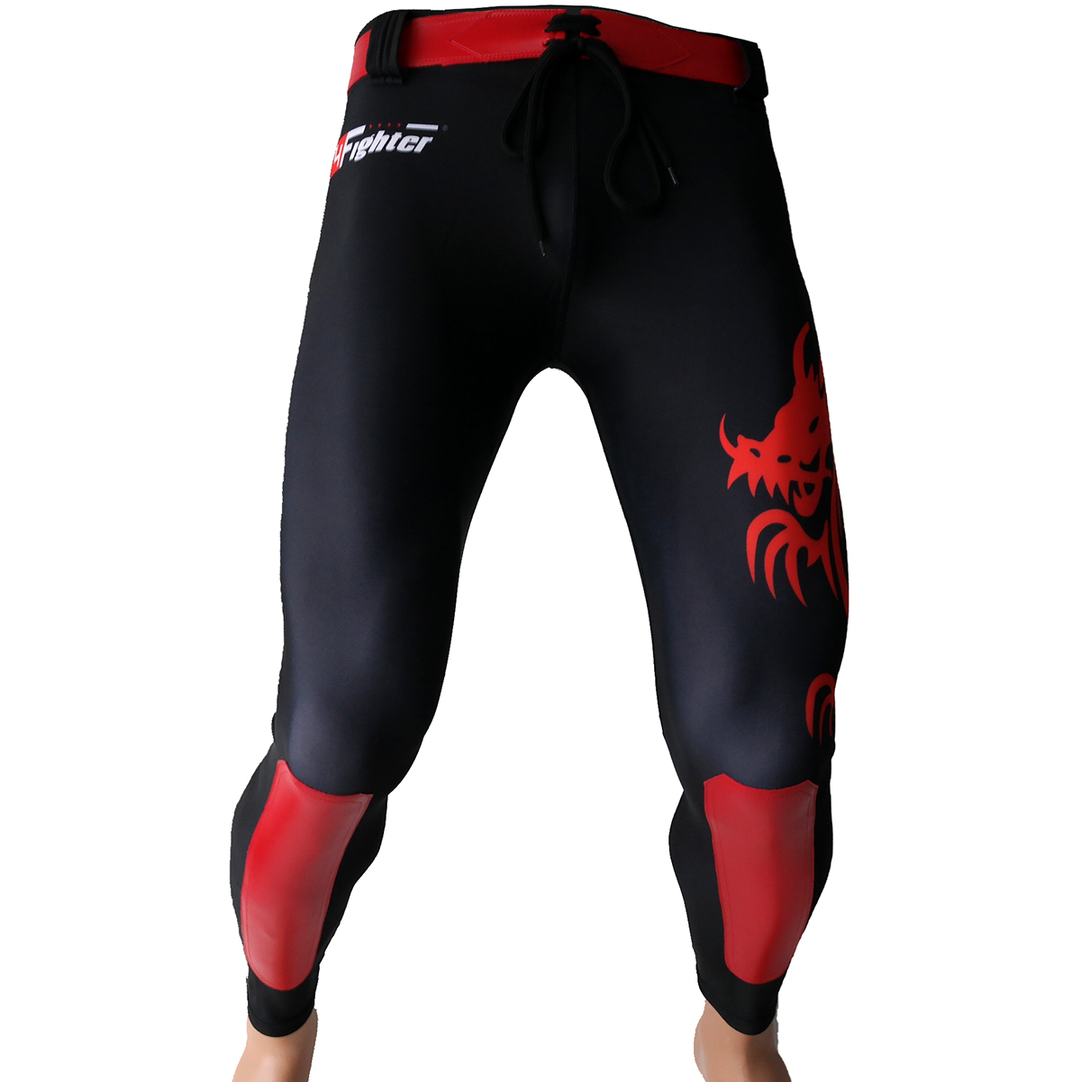 4Fighter MMA Compression long Shorts red Dragon | 4Fighter ...