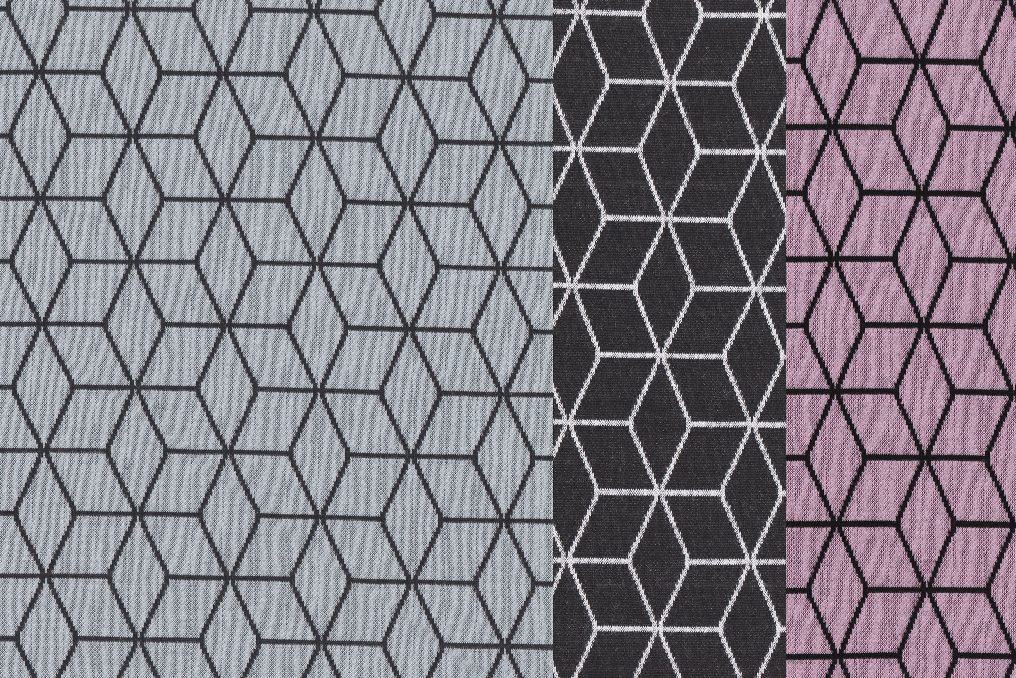 gestickter Jacquard mit geometrischem Muster Viskosejersey Rauten auf ...