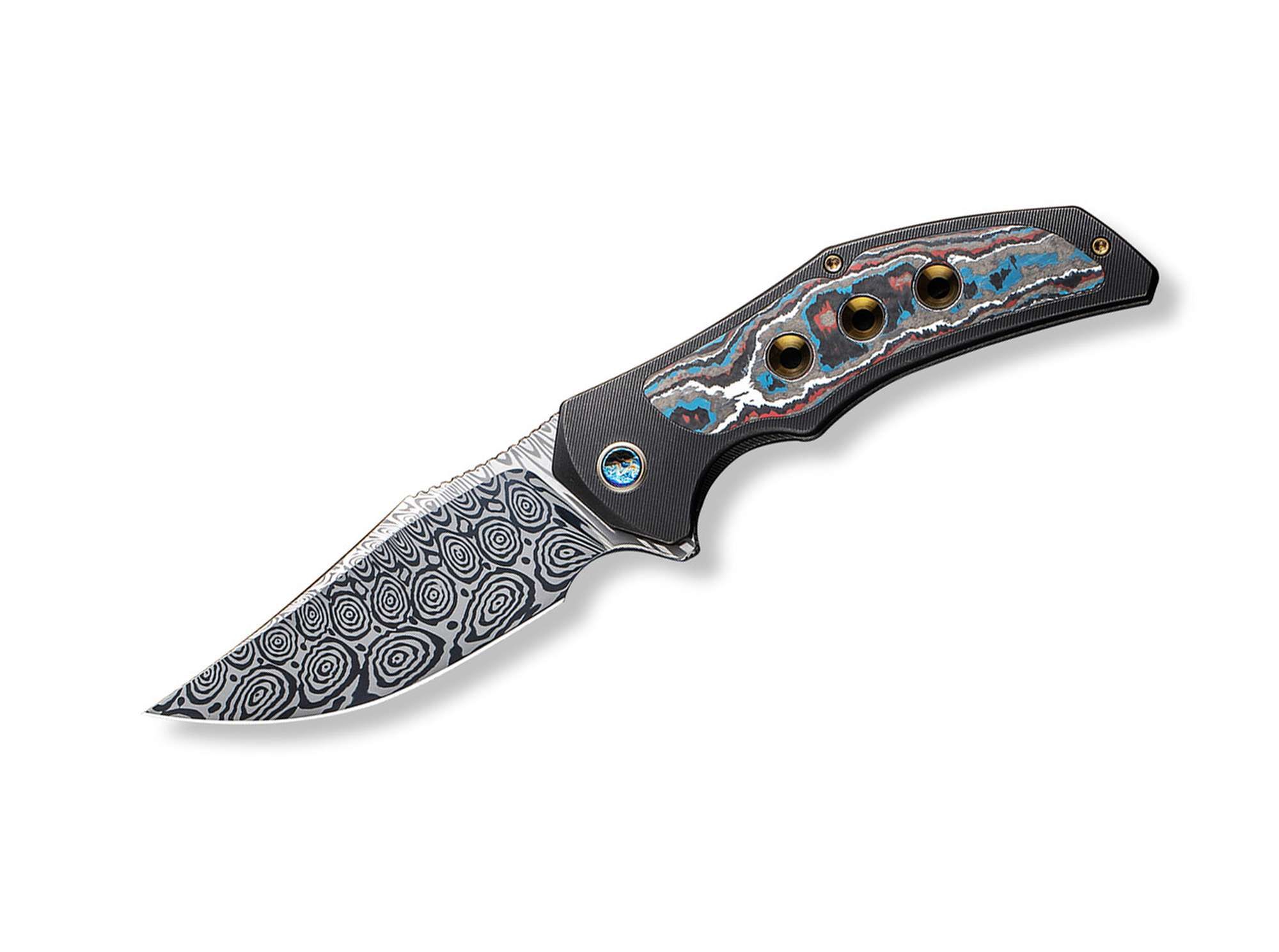WE Knife Magnetron Black Nebula Fat Carbon Damascus | eKnives: Messer ...