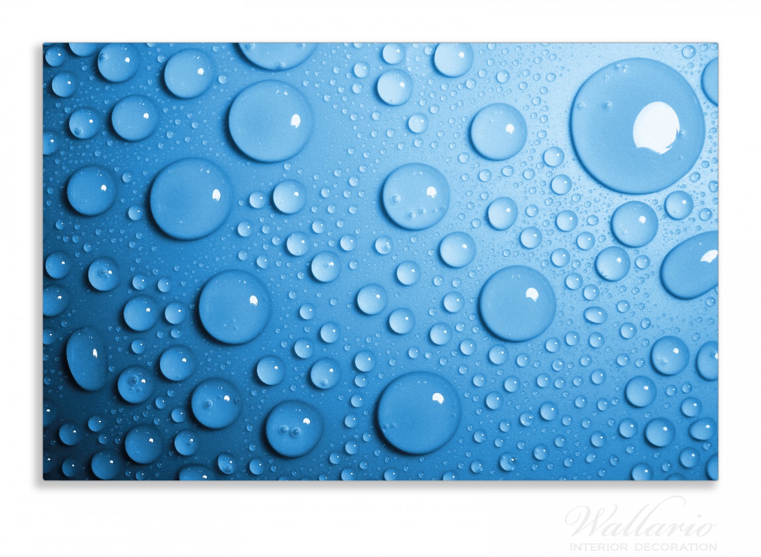 Herdabdeckplatte Wassertropfen auf Blau | Herdabdeckung