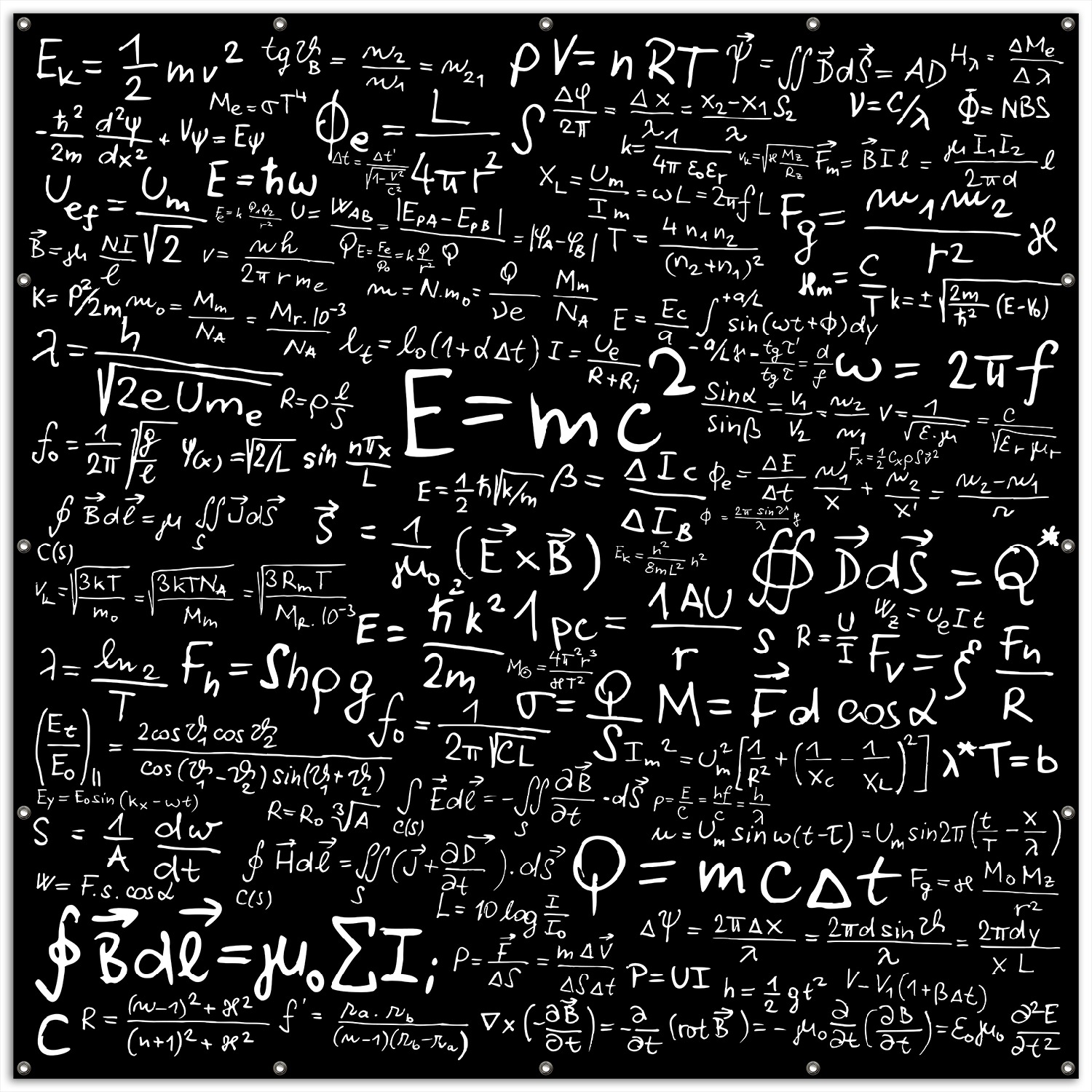 Gartenposter Mathematische Formeln Relativitätstheorie | Wallario.de