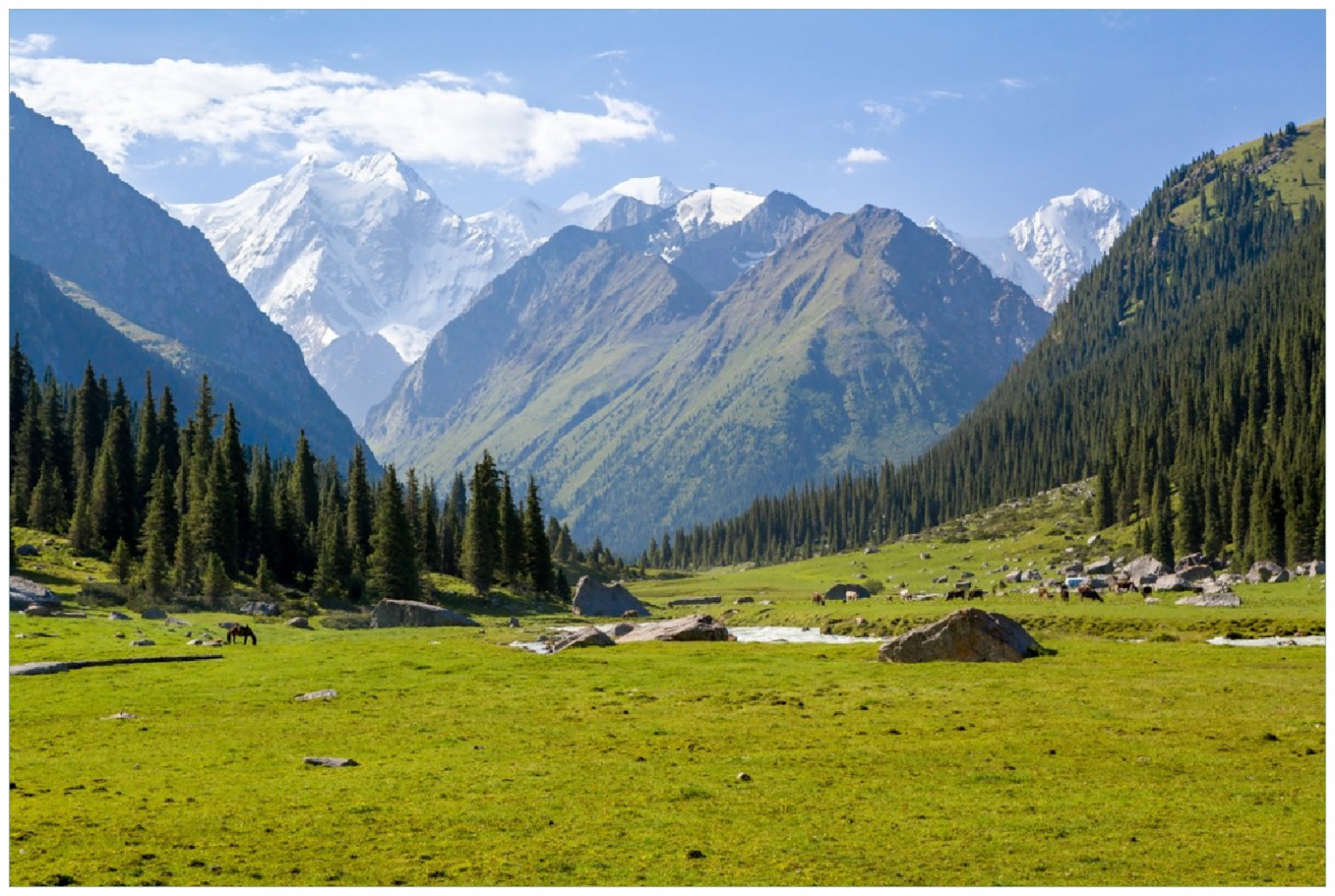 Poster Gebirgspanorama Himmelsgebirge | Wallario.de