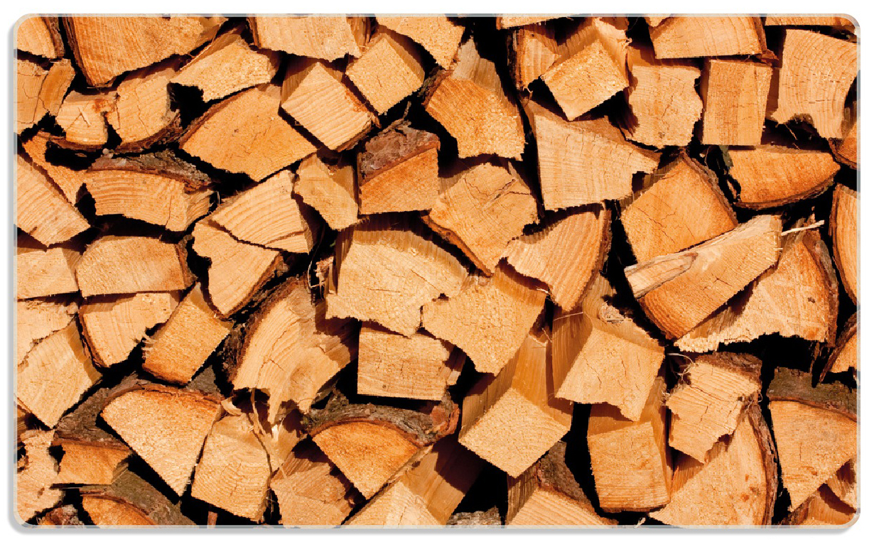 Frühstücksbrettchen Holzstapel gehackt - Holzscheite für den Kamin ...