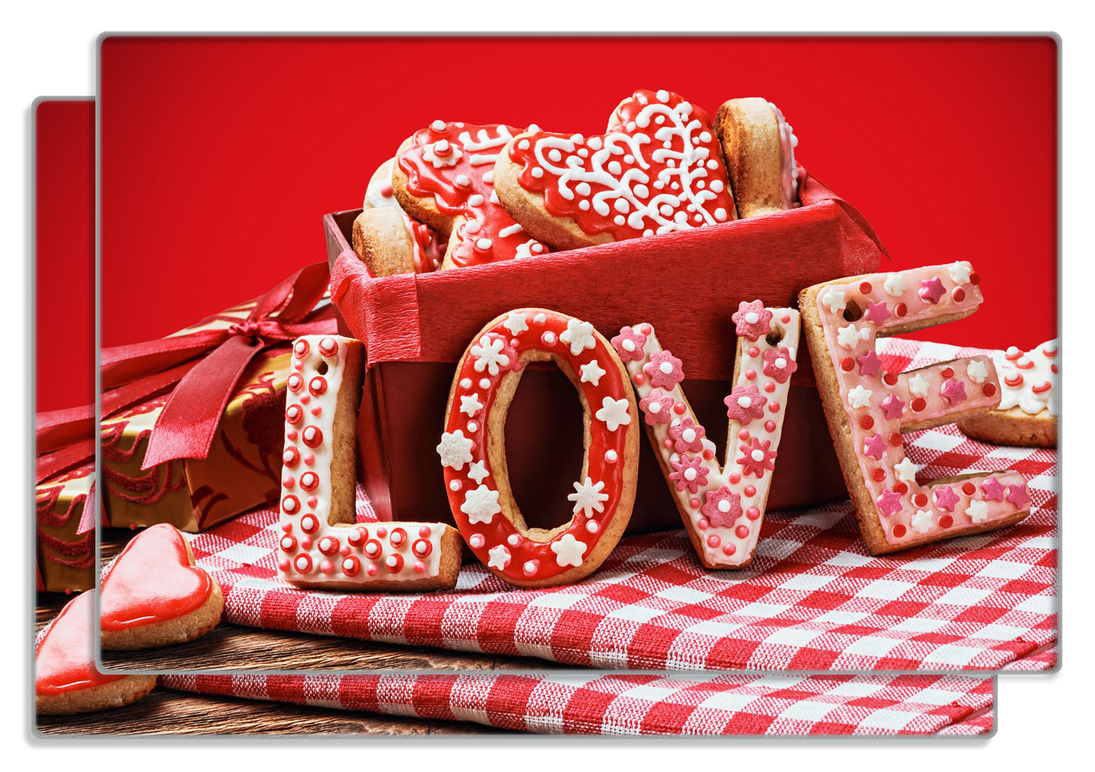 Frühstücksbrettchen Love Bakery - Backen mit Liebe | Wallario.de
