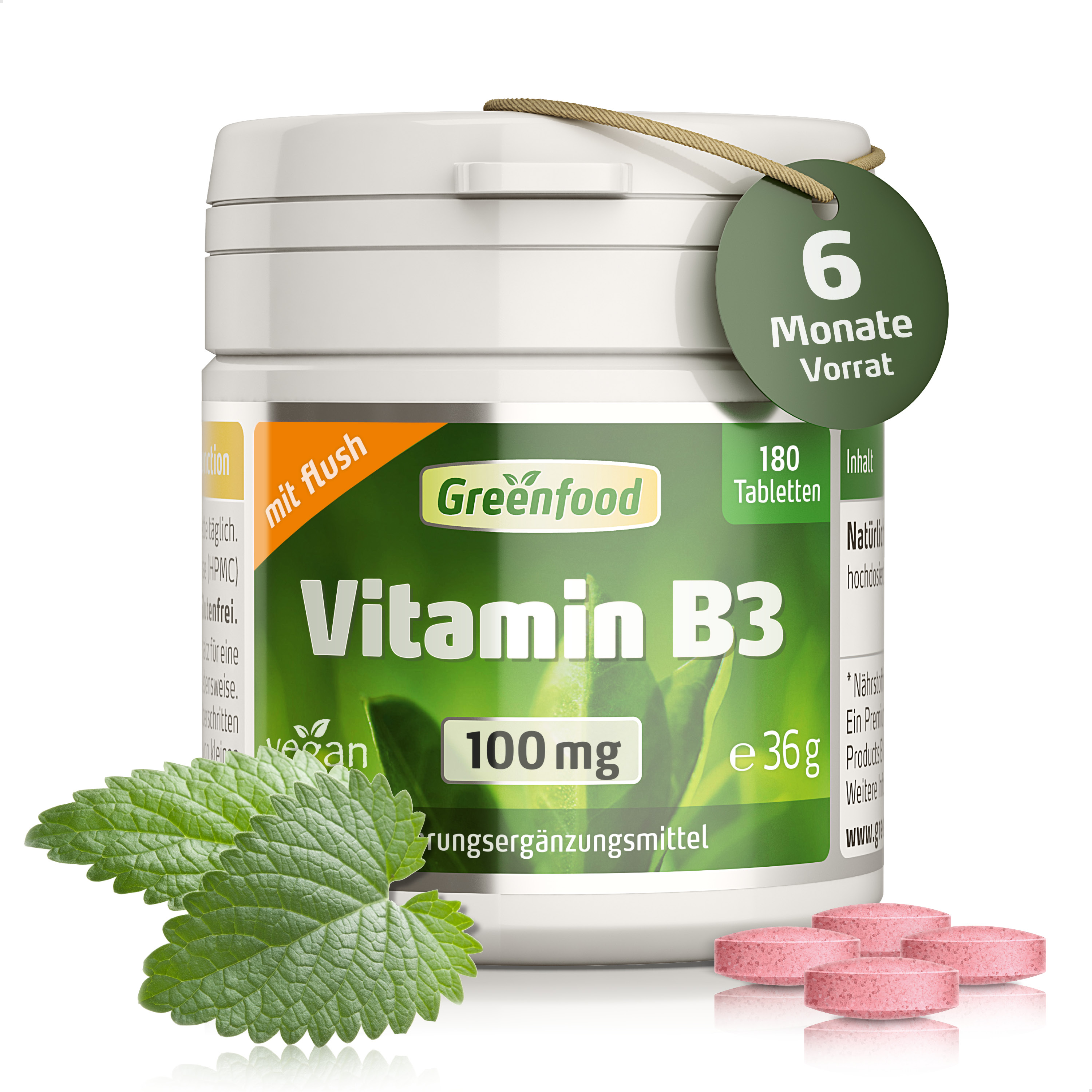 Vitamin B3, 100 mg | plentyShop LTS