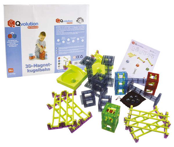 Qvolution Kugelbahn - Extension Set 24, ab 3 Jahre | Elviras Bastelmaterial