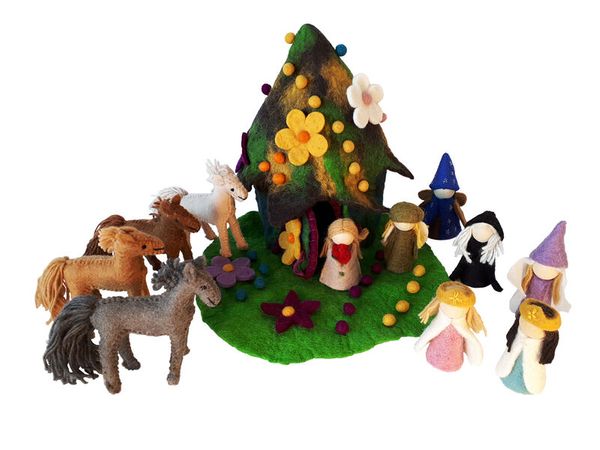 BAUSPIEL Spielhäuschen aus Filz | Elviras Bastelmaterial