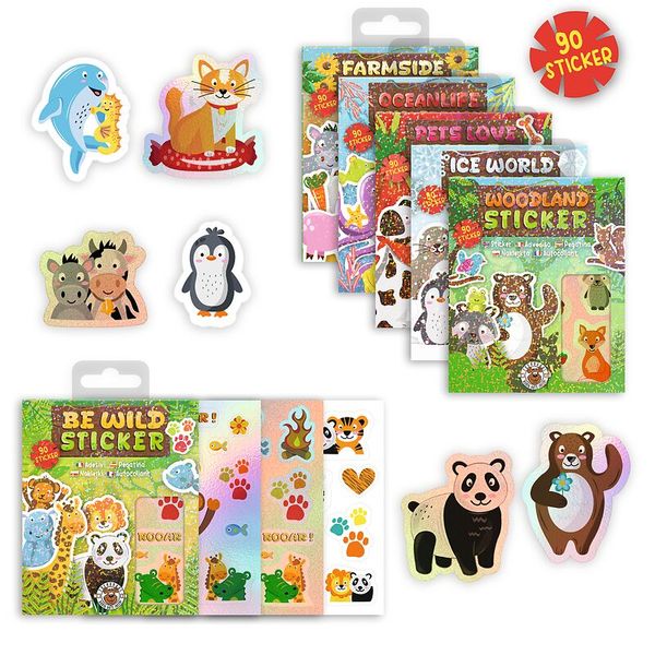 Stickerbuch Tiere, 90 Sticker | Zwergenträume