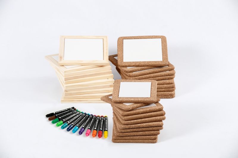 Untersetzer-Set, 30 Stück inklusive 12 Marker | Elviras Bastelmaterial