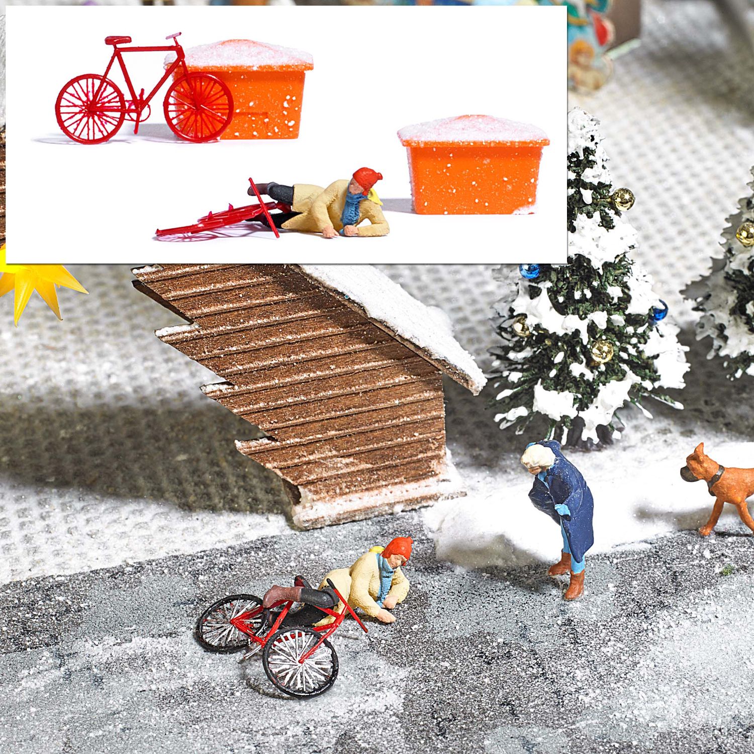 Busch 7856 Action-Set Ausgerutscht / 1:87 - H0