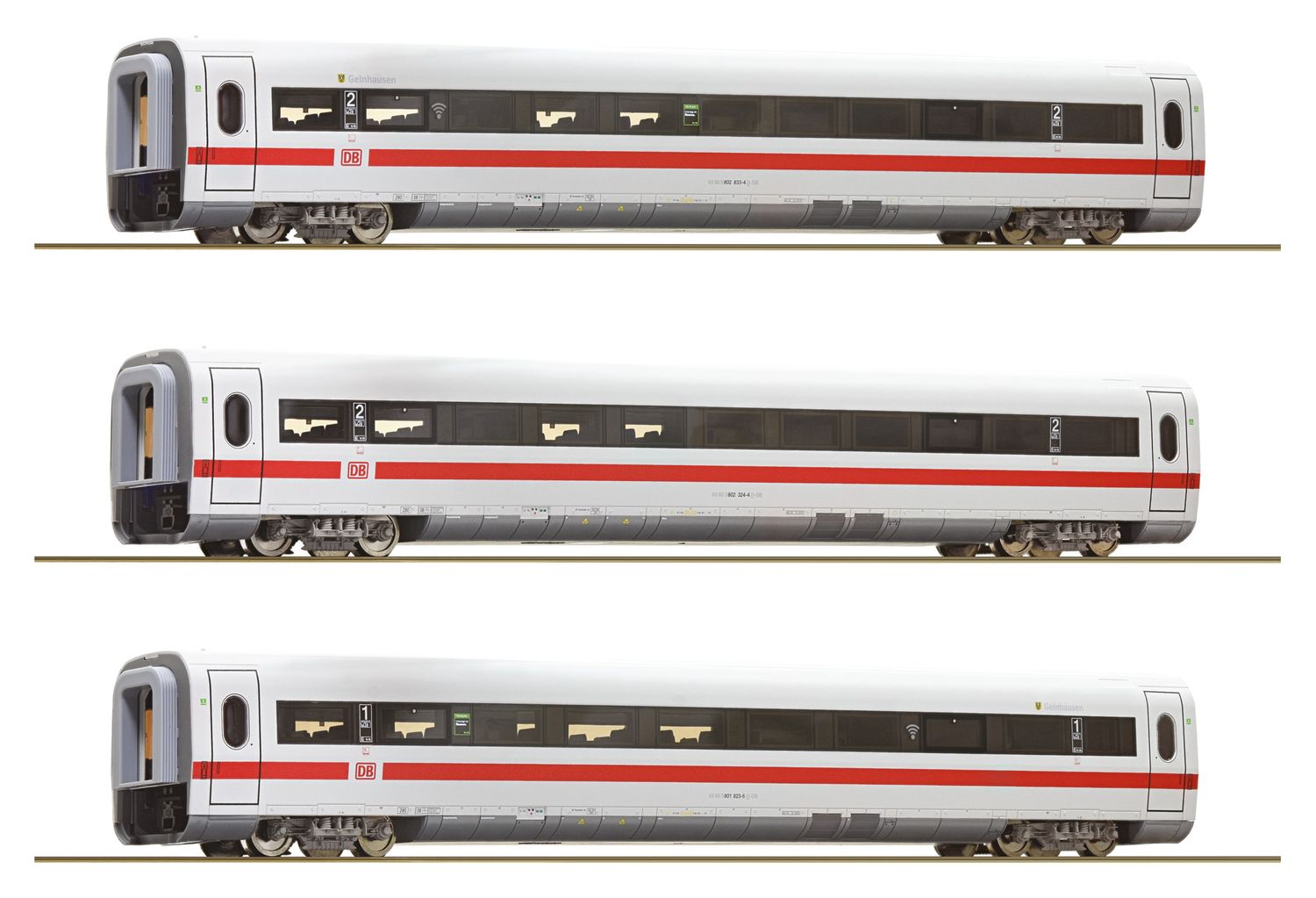 Roco H0 74029 3-tlg. Set Zwischenwagen ICE 1 der DB AG
