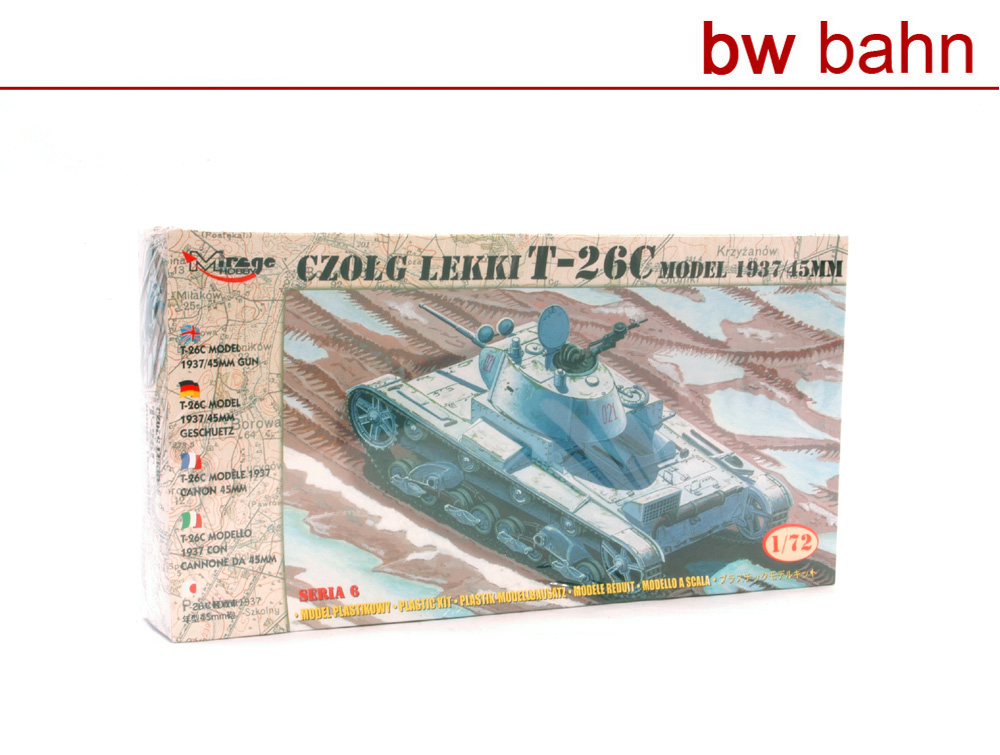 Mirage Hobby H0 72611 Panzer T-26 C Modell 1937 mit 45 mm Kanone, Bausatz