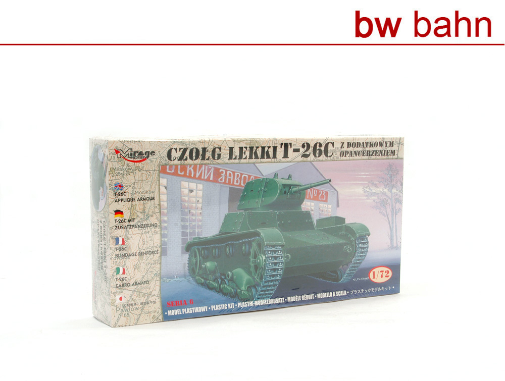 Mirage Hobby H0 72613 Panzer T-26 C mit Zusatzpanzerung, Bausatz