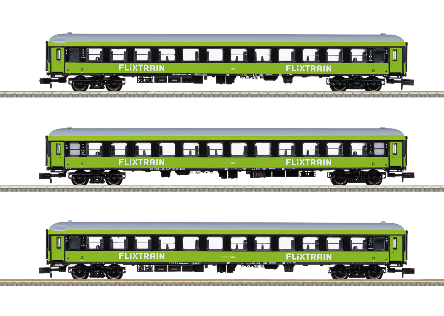 Minitrix Spur N 15462 FlixTrain Schnellzugwagen-Set