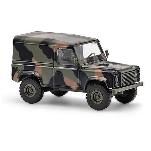 Busch H0 54355 Land Rover Defender 90 Kasten, Camouflage Militär