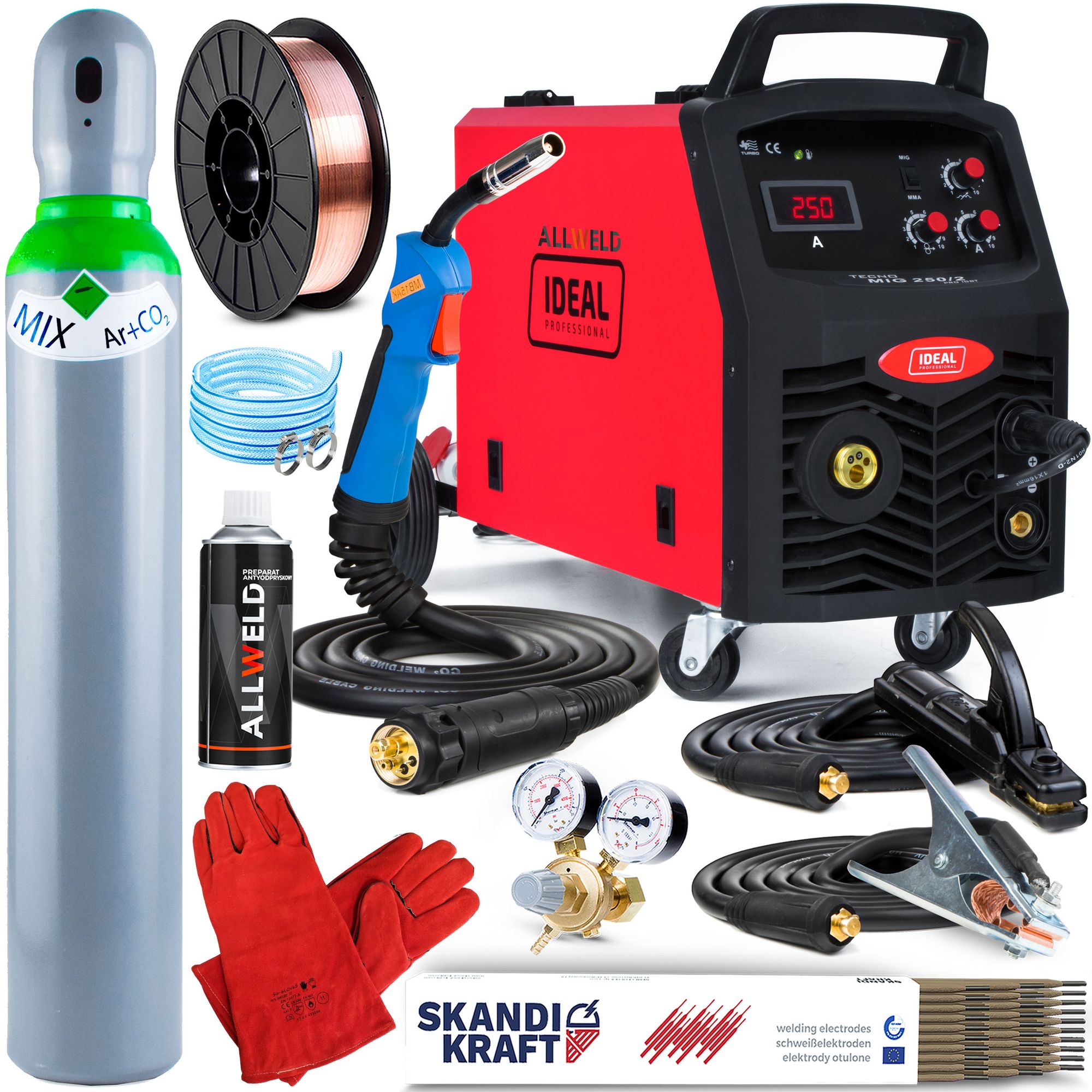 IDEAL TECNO MIG 250/2 Schweißgerät MIG MAG MMA WIG 400/230V 30-250 A ...