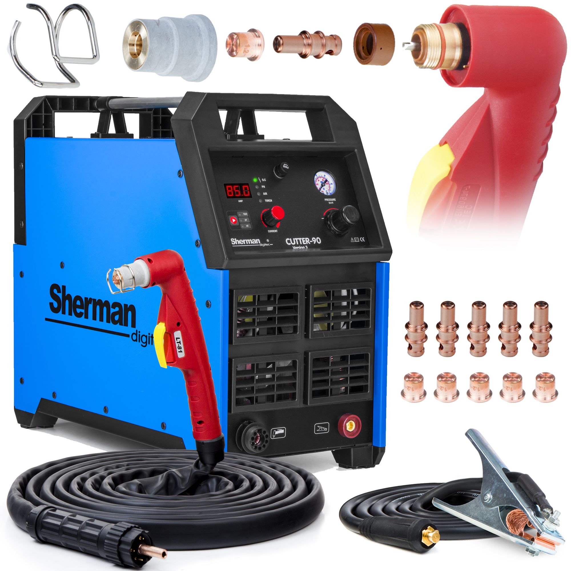 SHERMAN CUTTER 90 Plasmaschneider 400V 50Hz 85A, Cutting bis 30mm ...