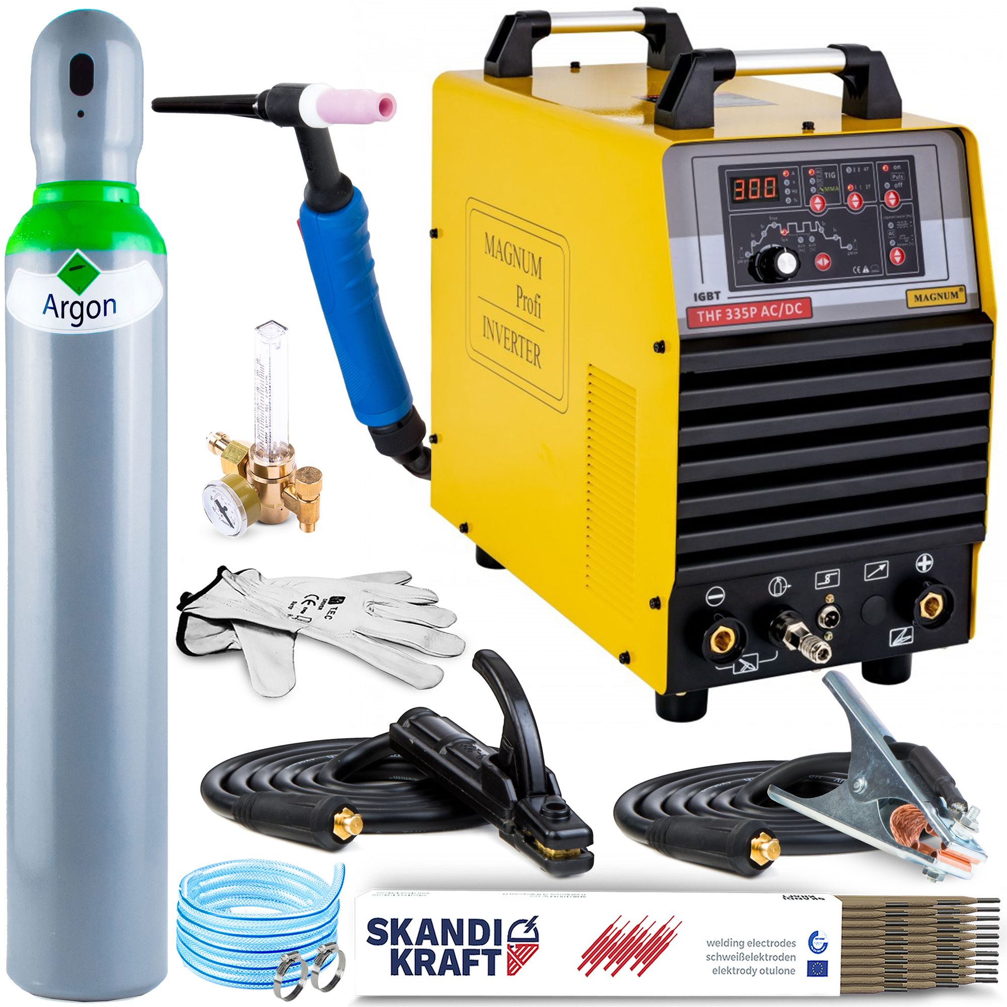MAGNUM THF 335P AC/DC Schweißgerät WIG AC/DC MMA 400V 50Hz 10-315A ...