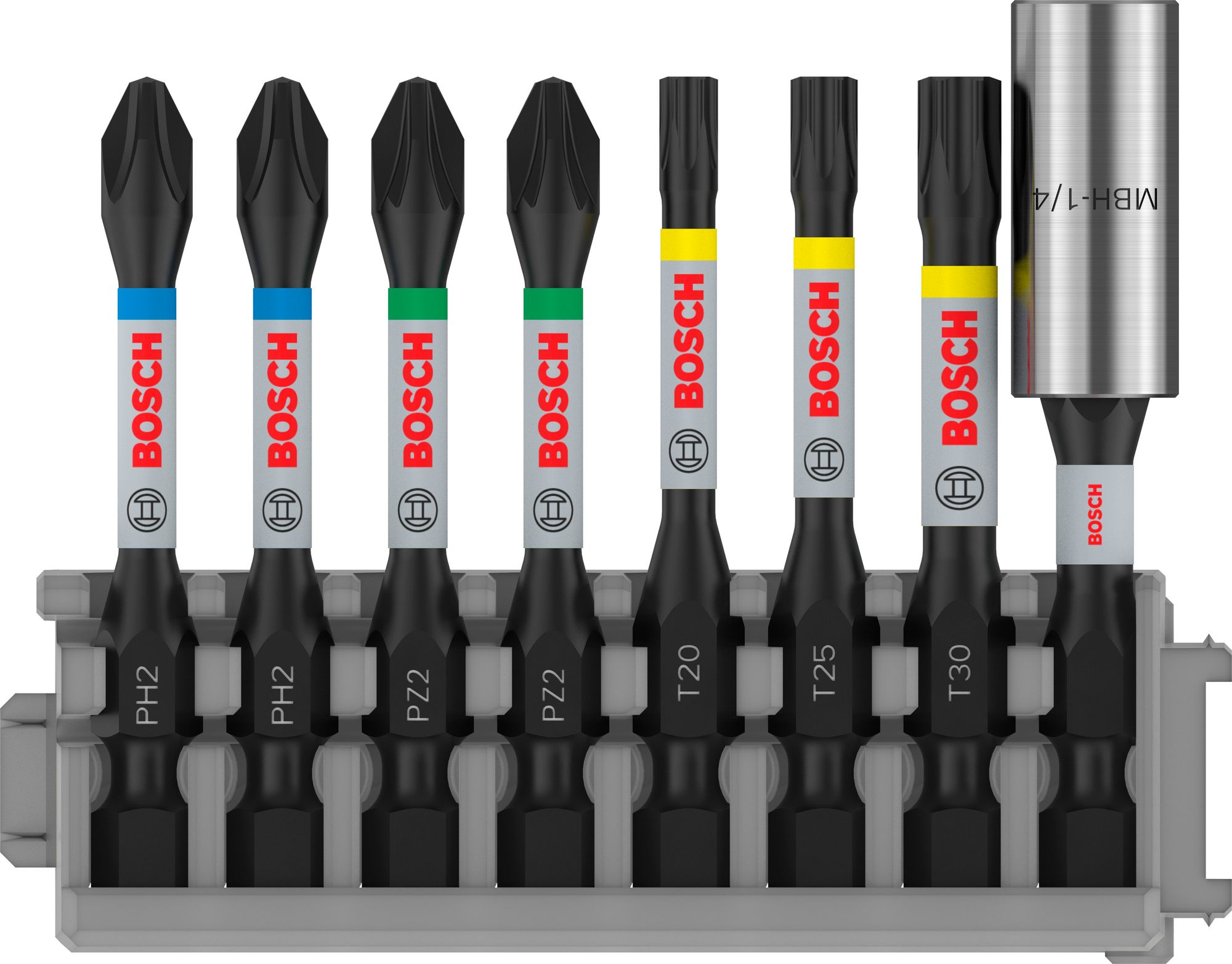 Bosch PRO Impact Set mit Standard-Bithalter und Pick and Click-Index ...