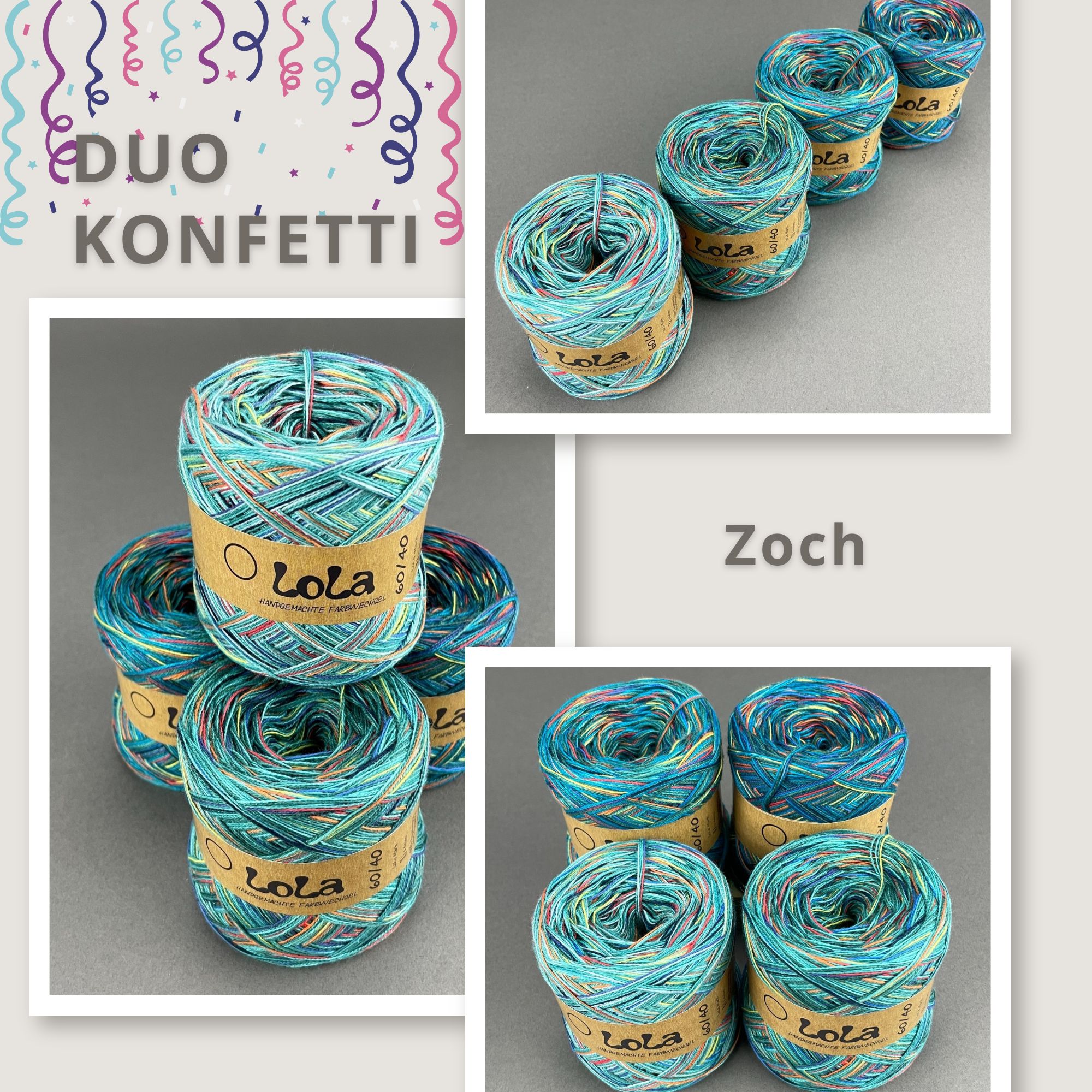 LoLa 4fach Charms Duo Konfetti Zoch